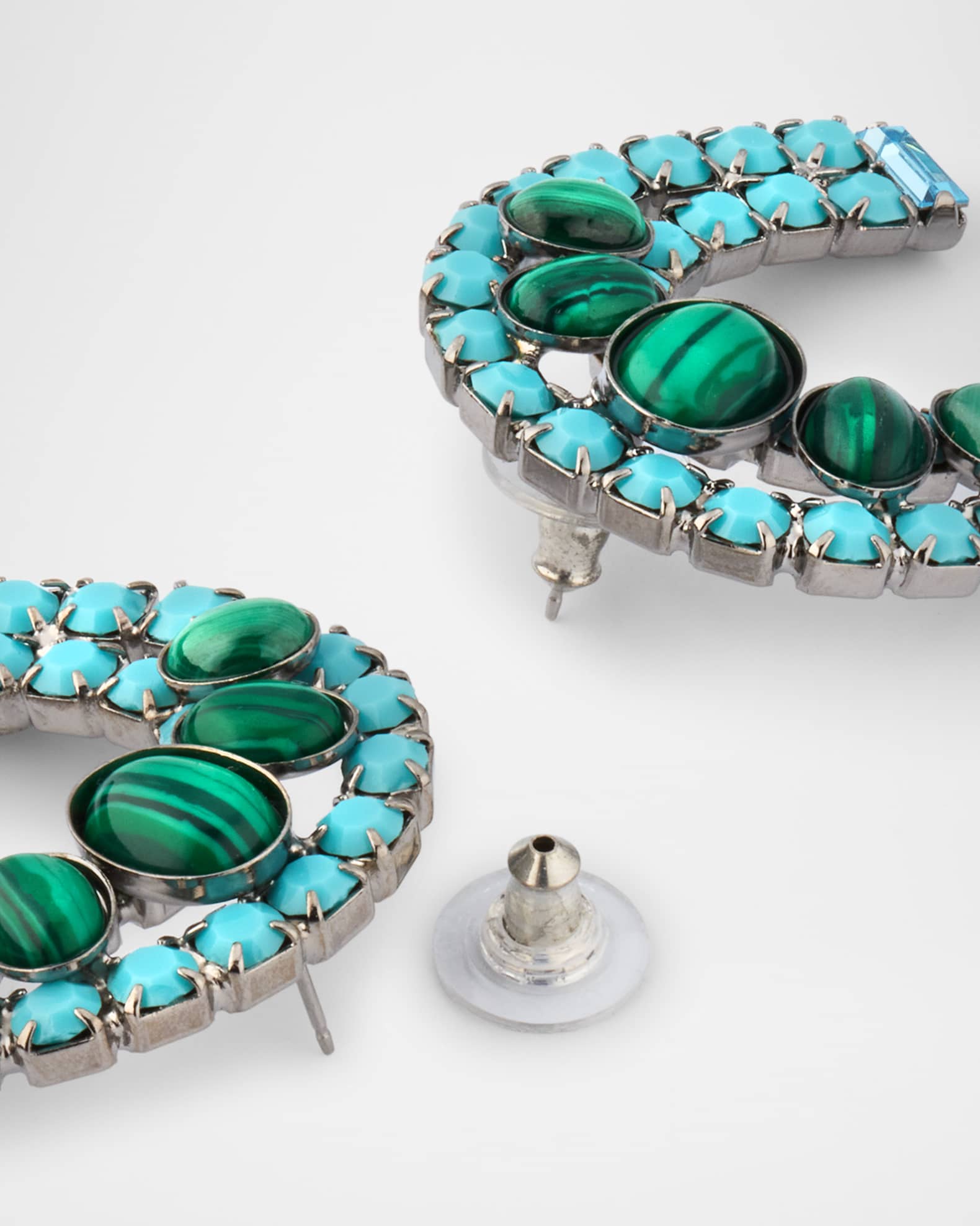 Elizabeth Cole Althea Earrings in Malachite Turquoise | Neiman Marcus