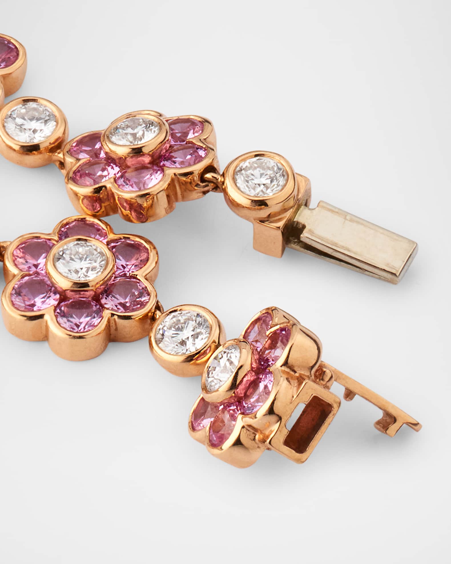 Anita Ko 18K Rose Gold Pink Sapphire and Diamond Flora Choker | Neiman ...