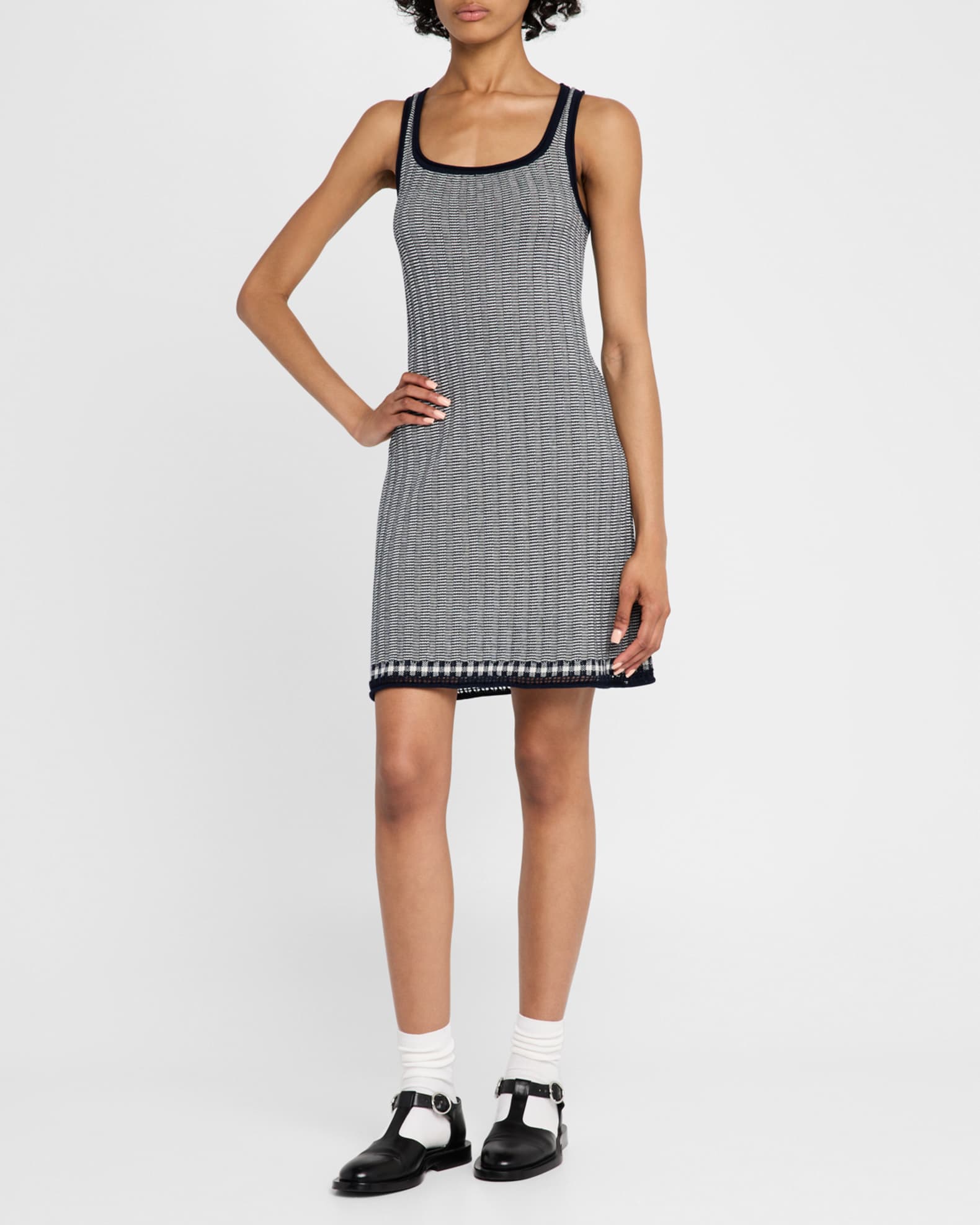 Guest in Residence Fine Stripe Tank Dress | Neiman Marcus