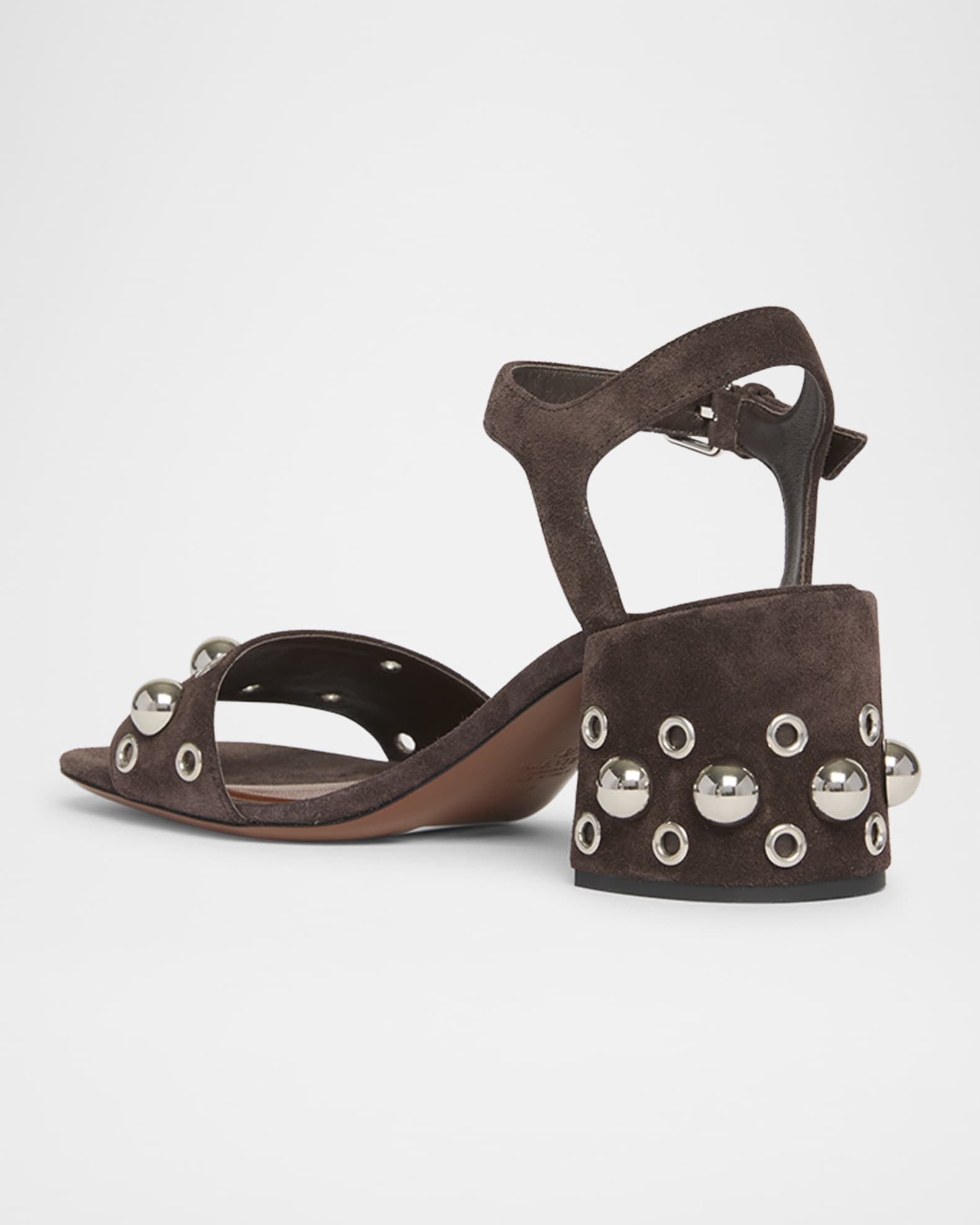 Valentino Garavani Nellcote VLogo Stud Leather Ankle-Strap Sandals ...
