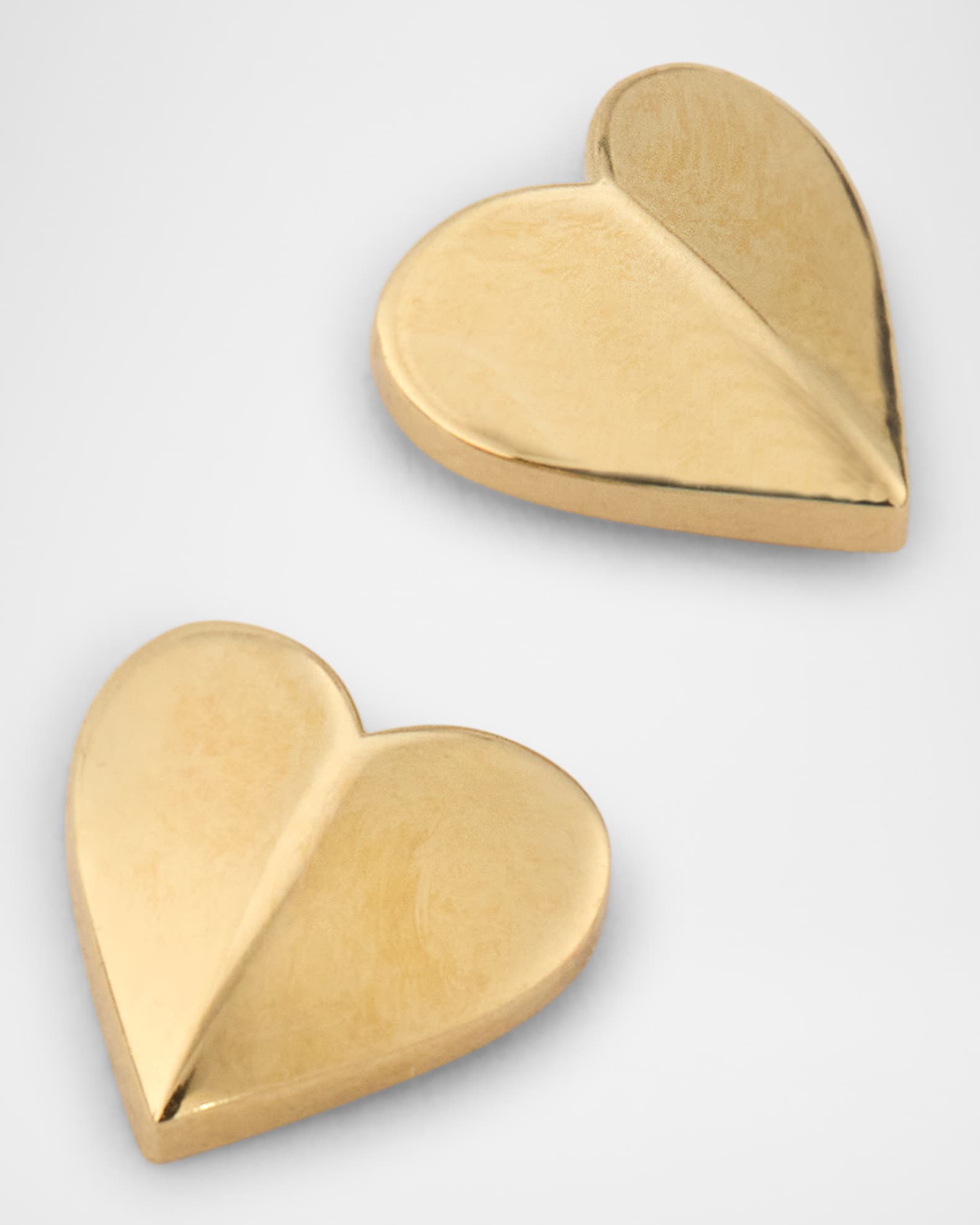 POPPY FINCH Folding Heart Stud Earrings | Neiman Marcus