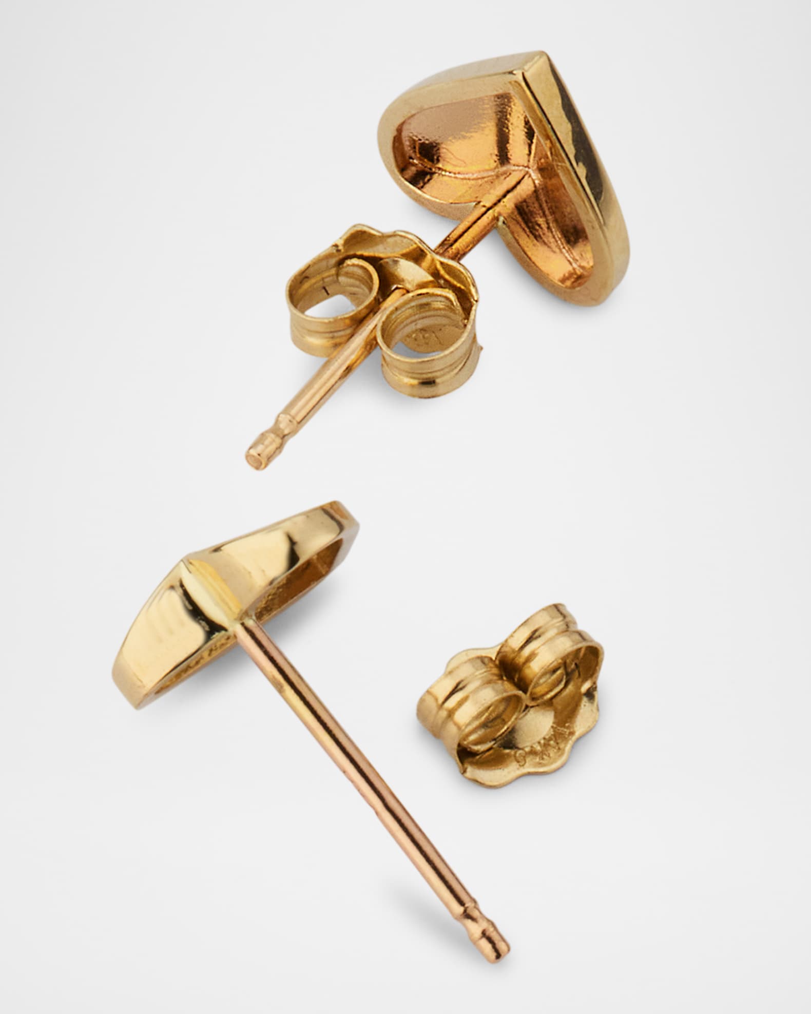 POPPY FINCH Folding Heart Stud Earrings | Neiman Marcus