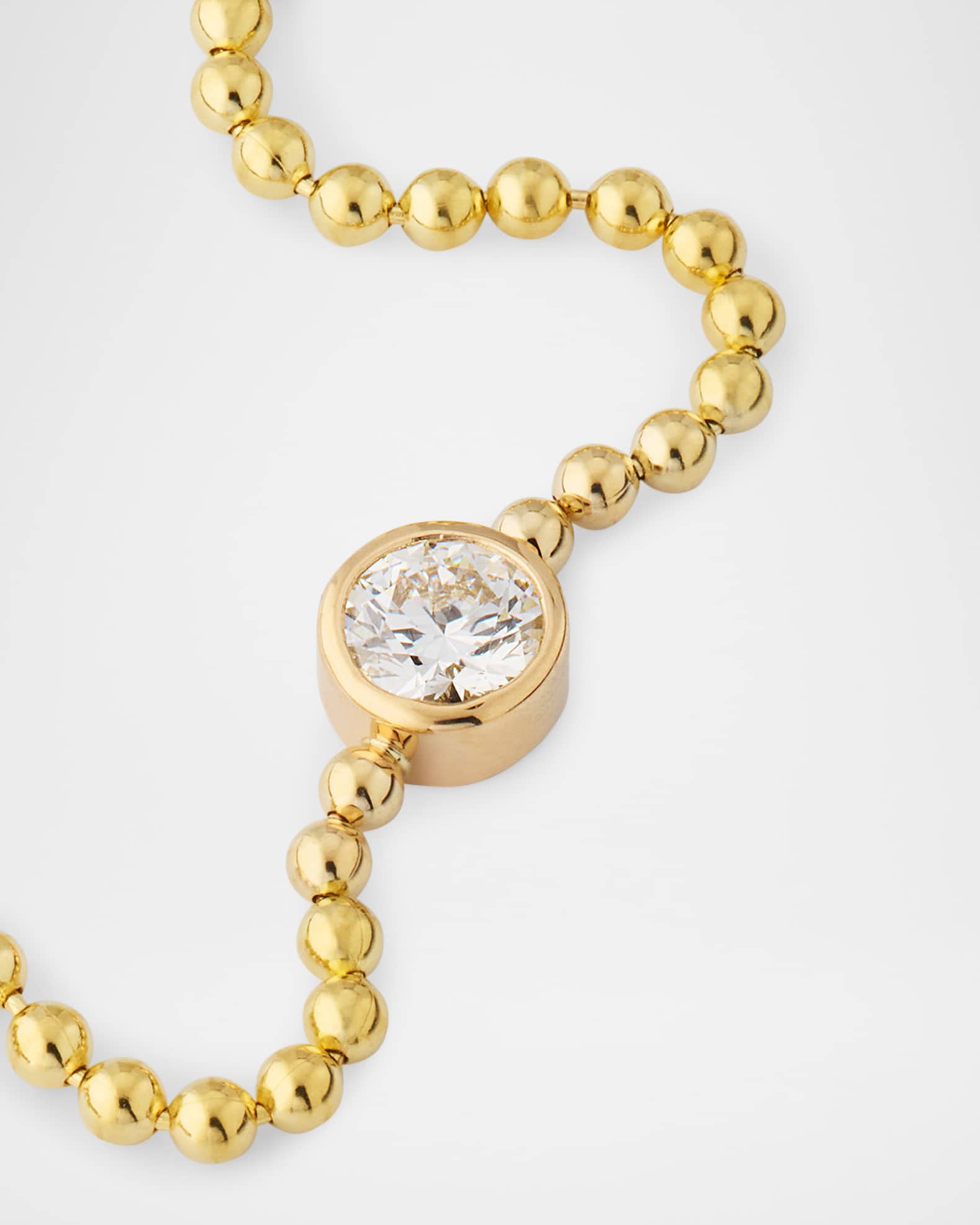 POPPY FINCH Round Lab Diamond Ball Chain Bracelet | Neiman Marcus