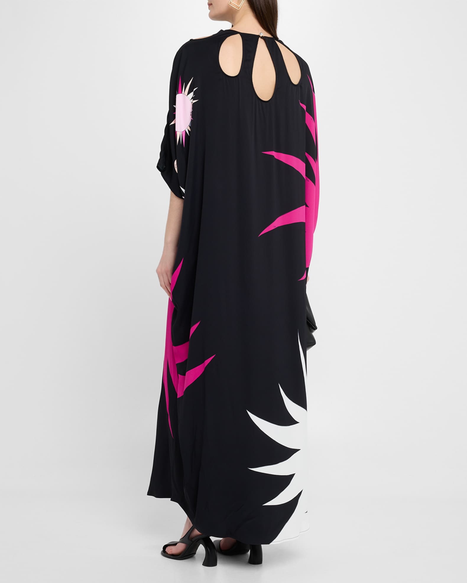 Vintage Pucci Caftan Pucci Stella-Print Cutout Silk Maxi Kaftan Neiman ...