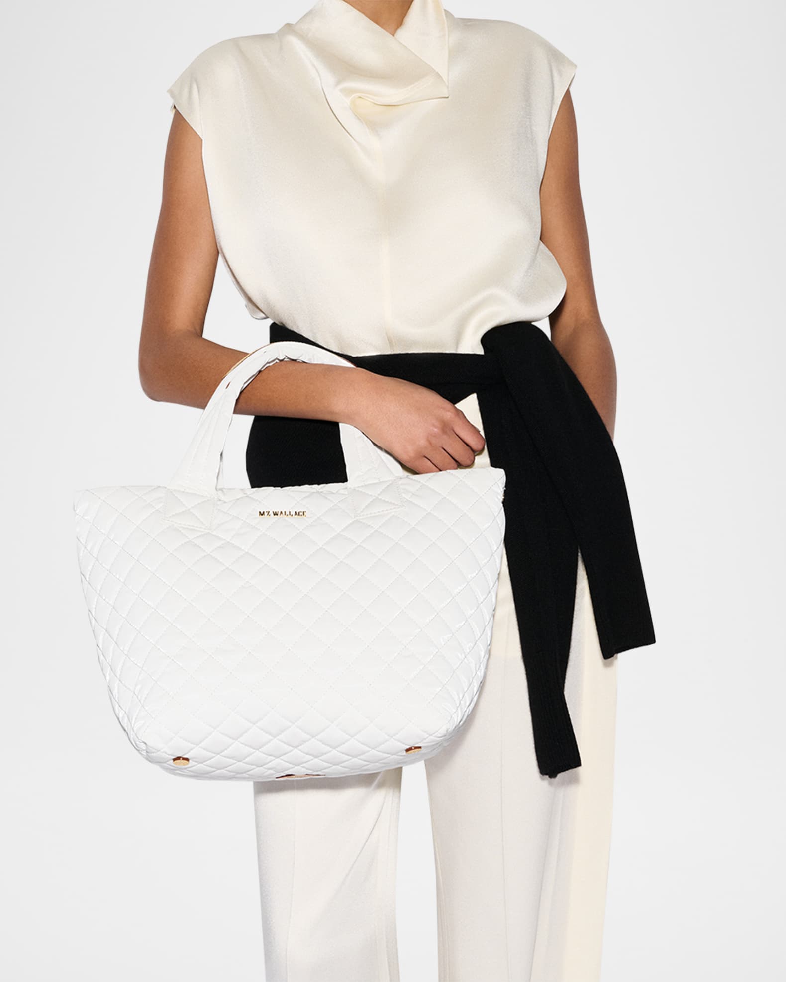 MZ WALLACE Metro Deluxe Small Quilted Tote Bag | Neiman Marcus