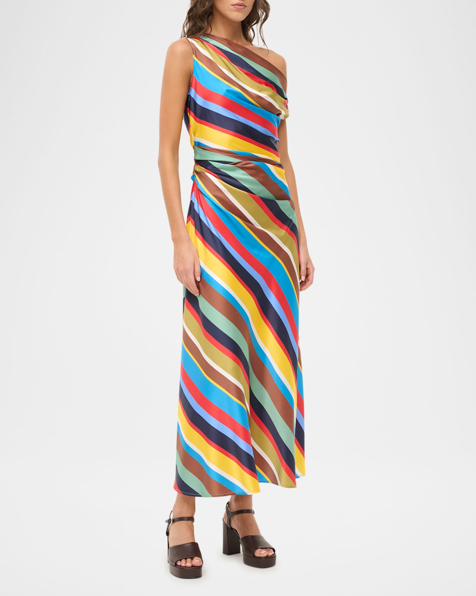 STAUD Phara Silk Midi Dress | Neiman Marcus