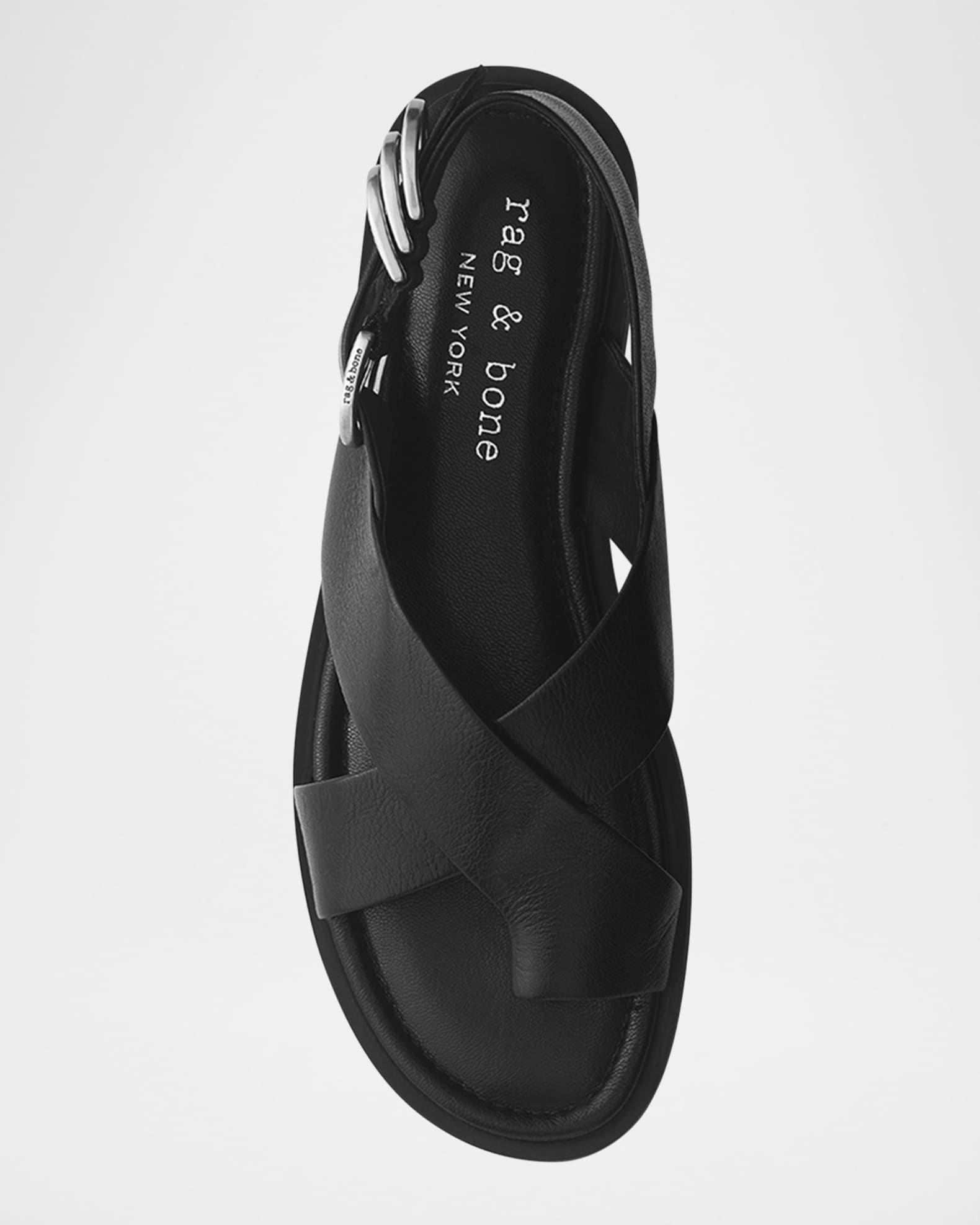 Rag & Bone Gia Leather Toe-Loop Slingback Sandals | Neiman Marcus