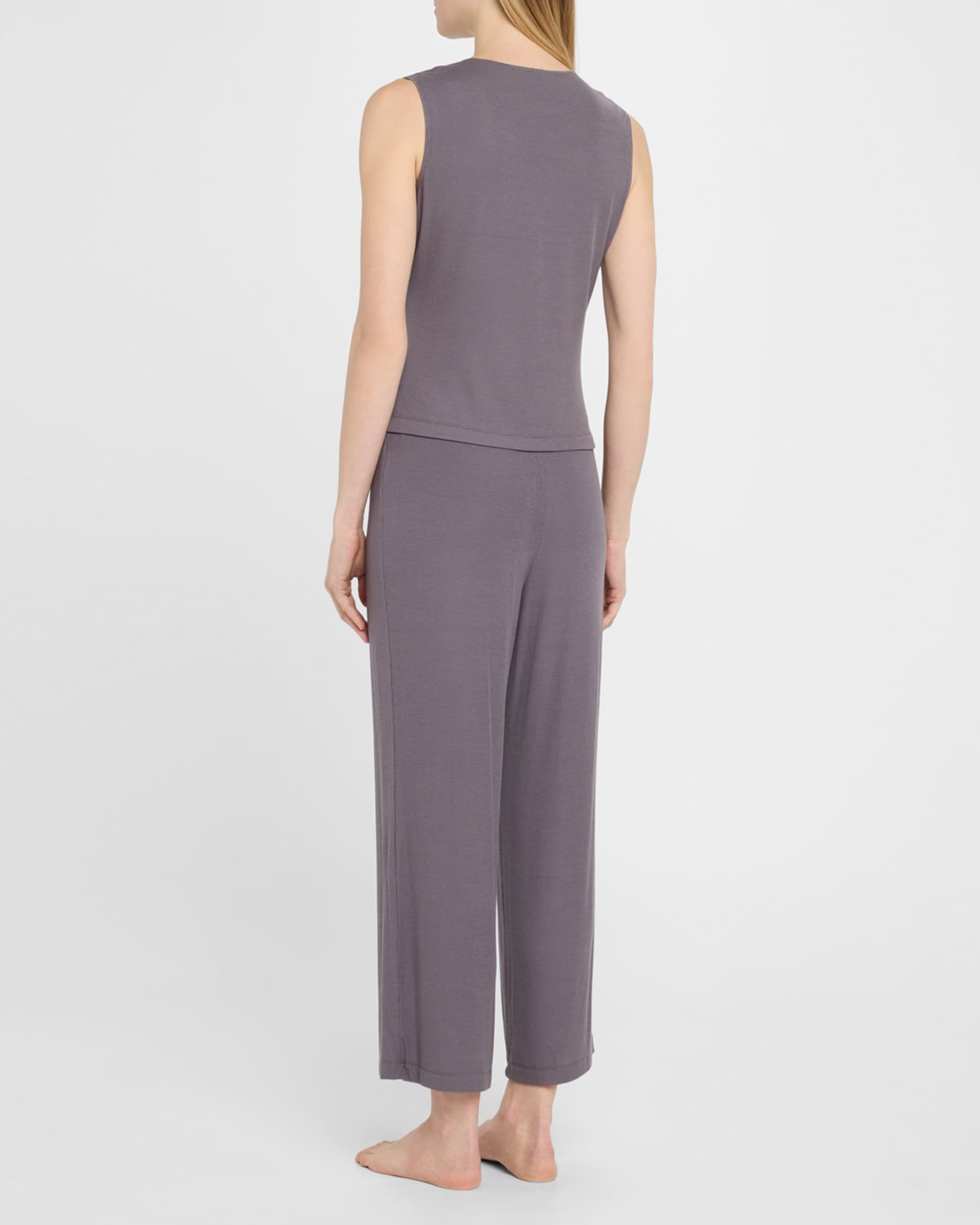 Natori Rib Essentials Cropped Tank & Pants Pajama Set | Neiman Marcus