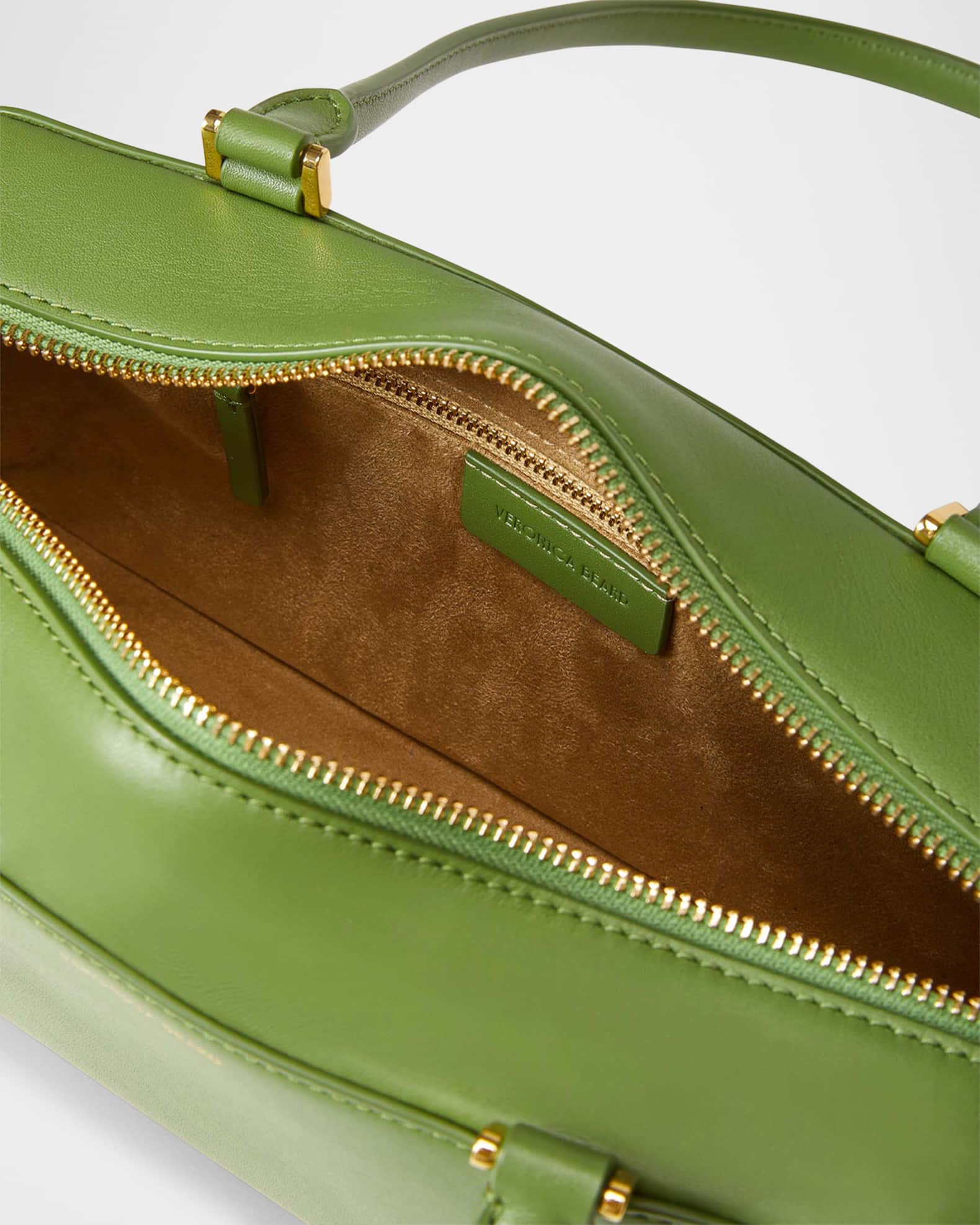 Veronica Beard Boxy Leather Shoulder Bag | Neiman Marcus