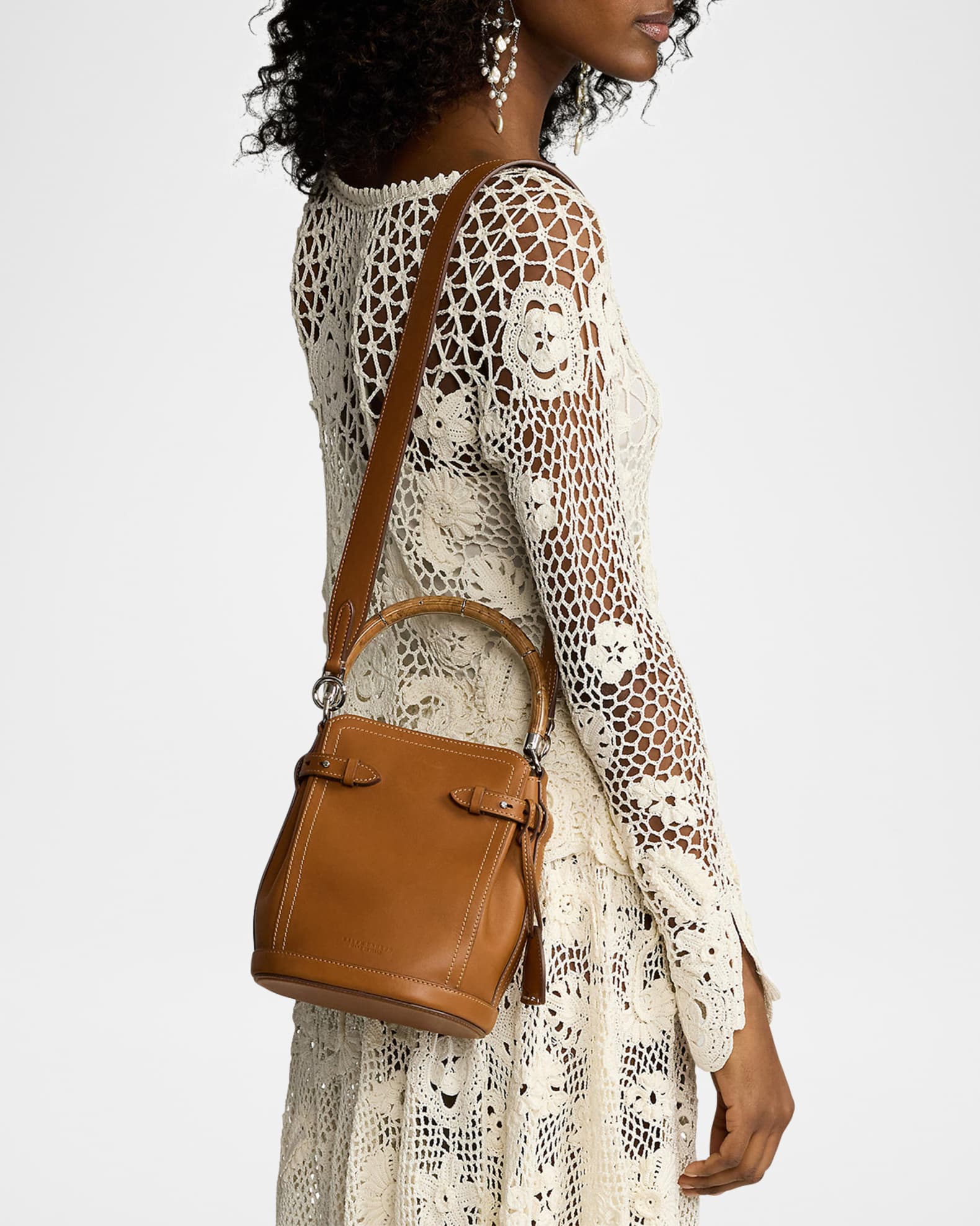 Ralph Lauren Collection The Ralph Small Leather Bucket Bag | Neiman Marcus