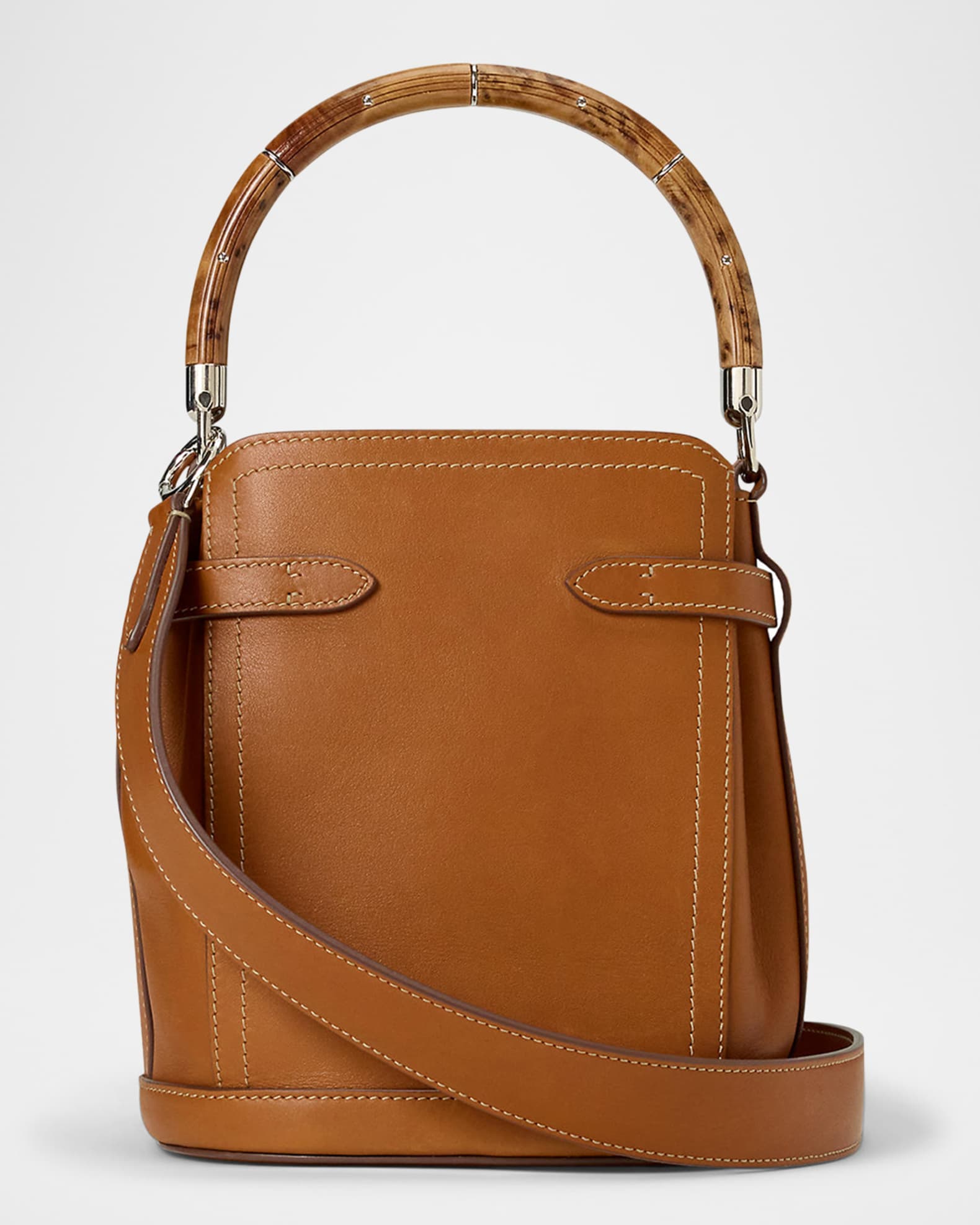 Ralph Lauren Collection The Ralph Small Leather Bucket Bag | Neiman Marcus