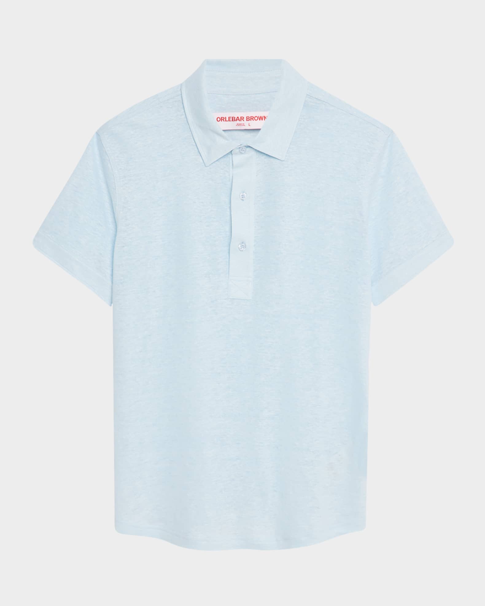 Orlebar Brown Men's Sebastian Short-Sleeve Linen Polo Shirt | Neiman Marcus