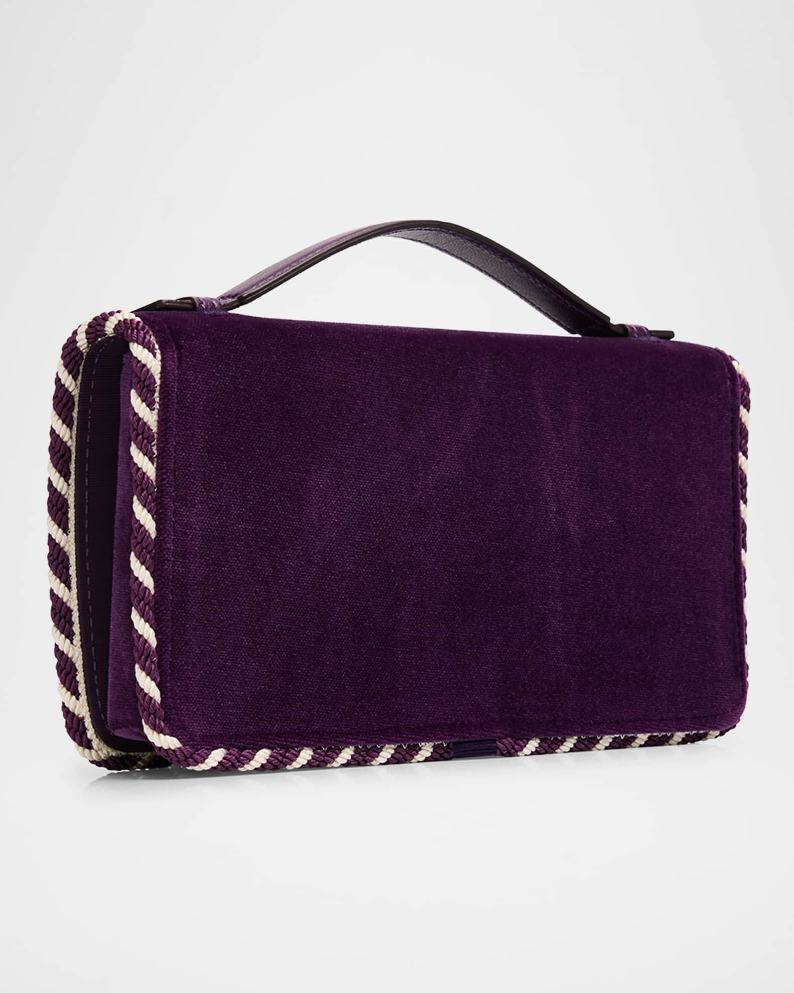 Valentino Garavani VLOGO Signature Suede Wallet with Chain Strap ...
