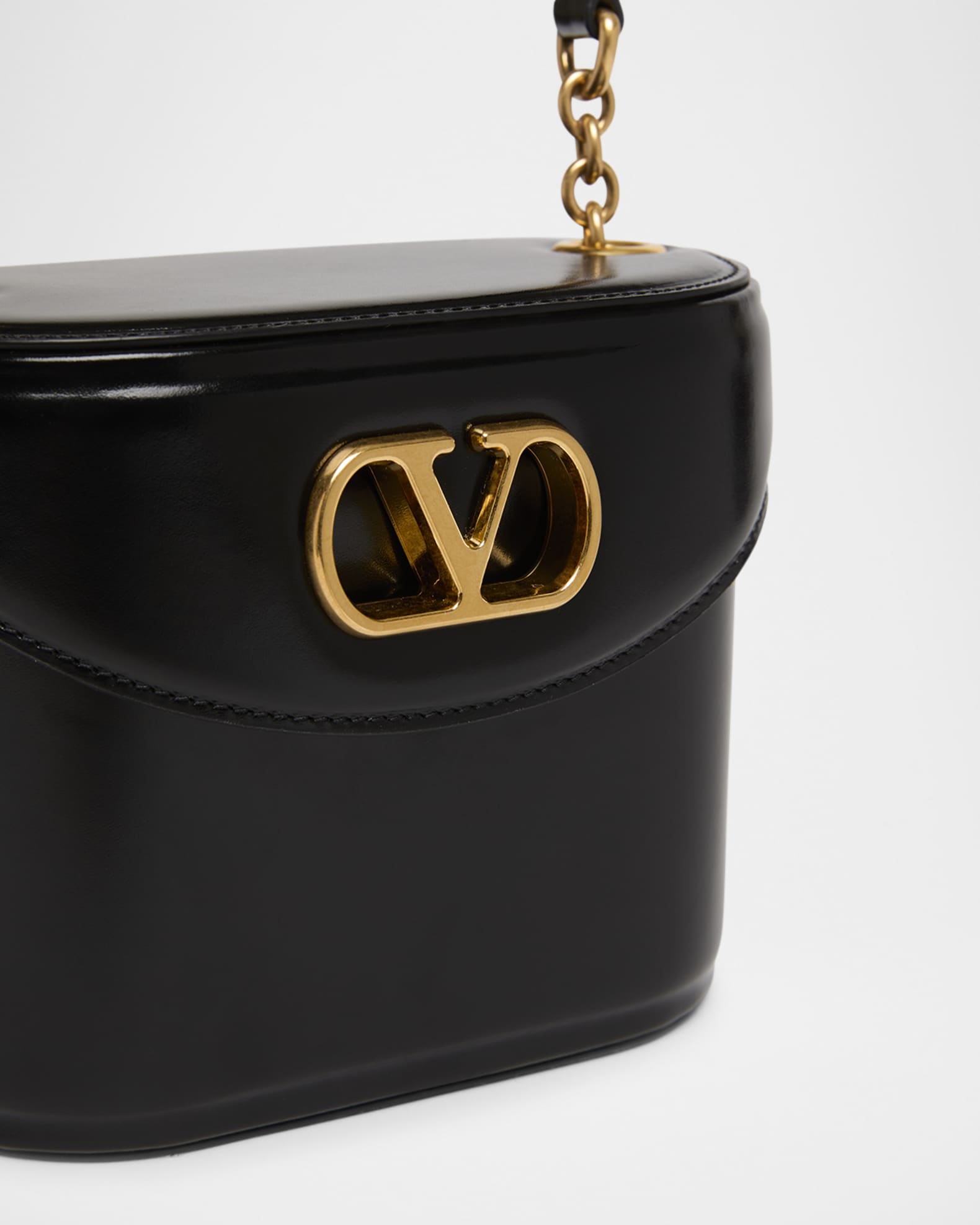 Valentino Garavani Vain Vanity Bucket Leather Crossbody Bag | Neiman Marcus