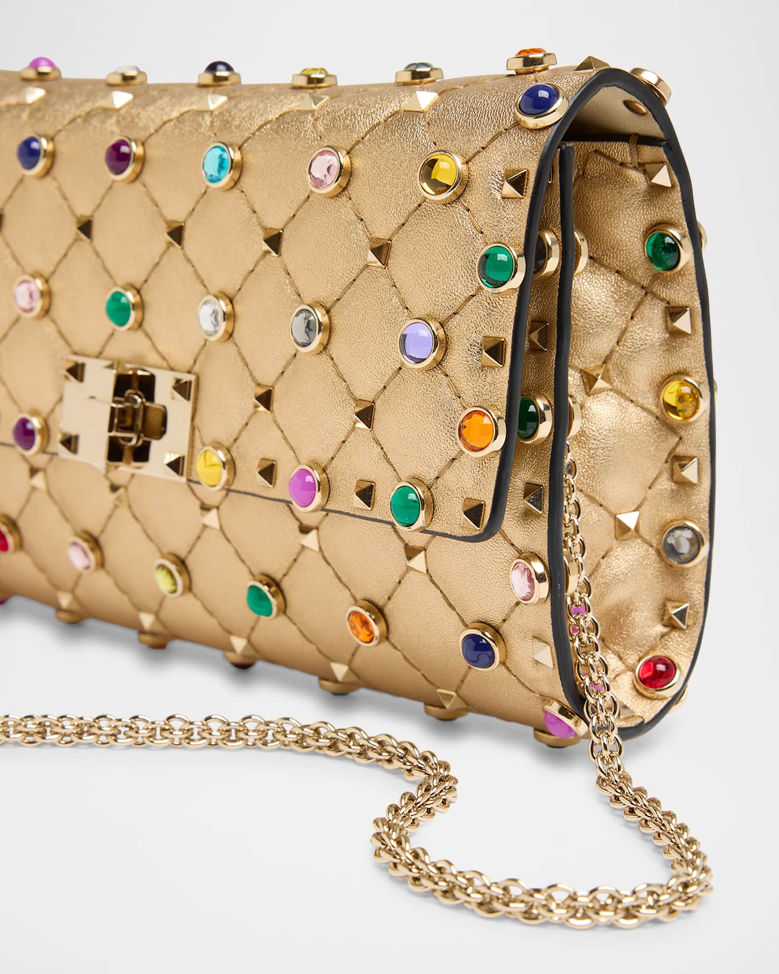Valentino Garavani Quilted Rockstud Nappa Leather Shoulder Bag | Neiman ...