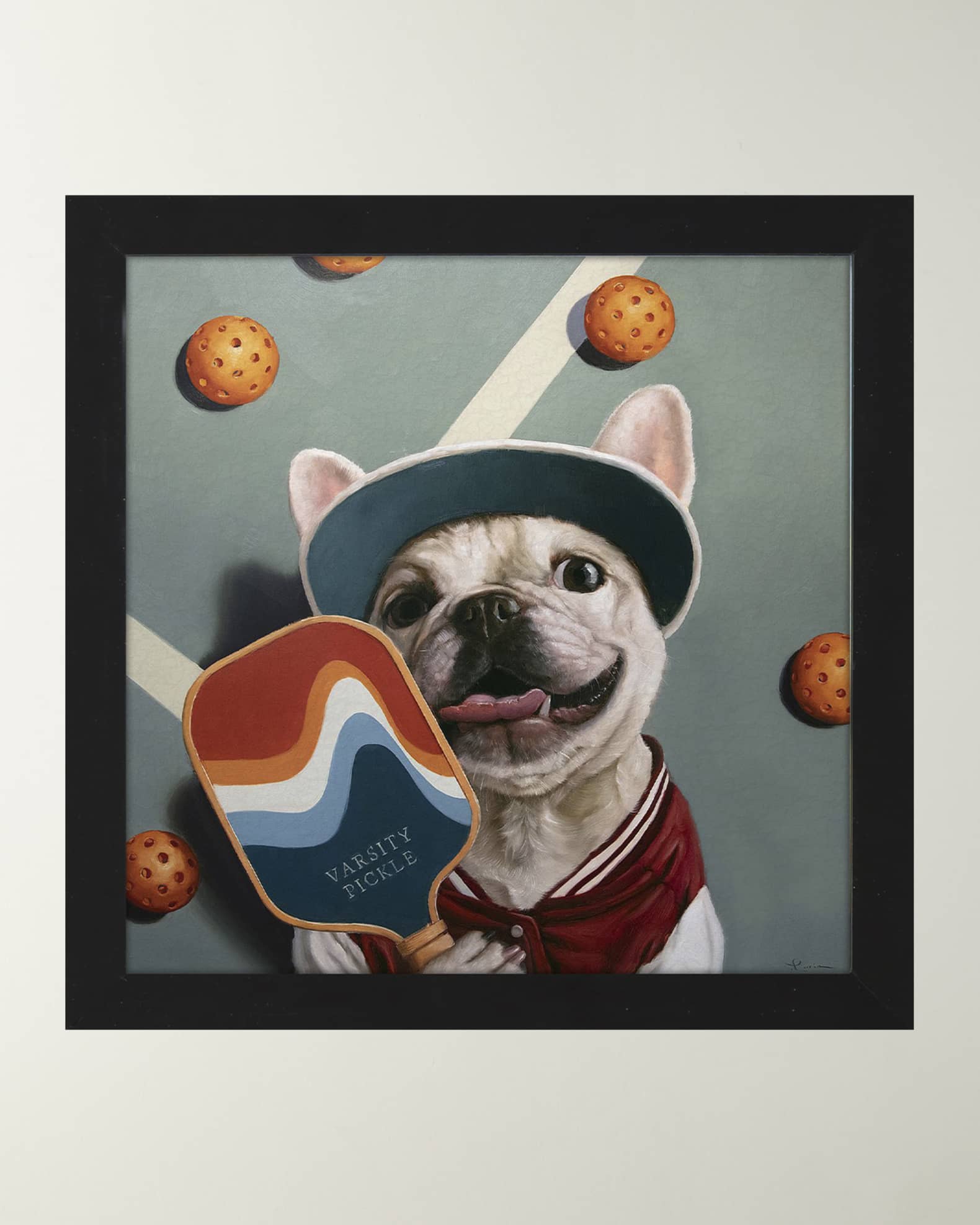 "Varsity Pickle" Framed Wall Art Print | Neiman Marcus