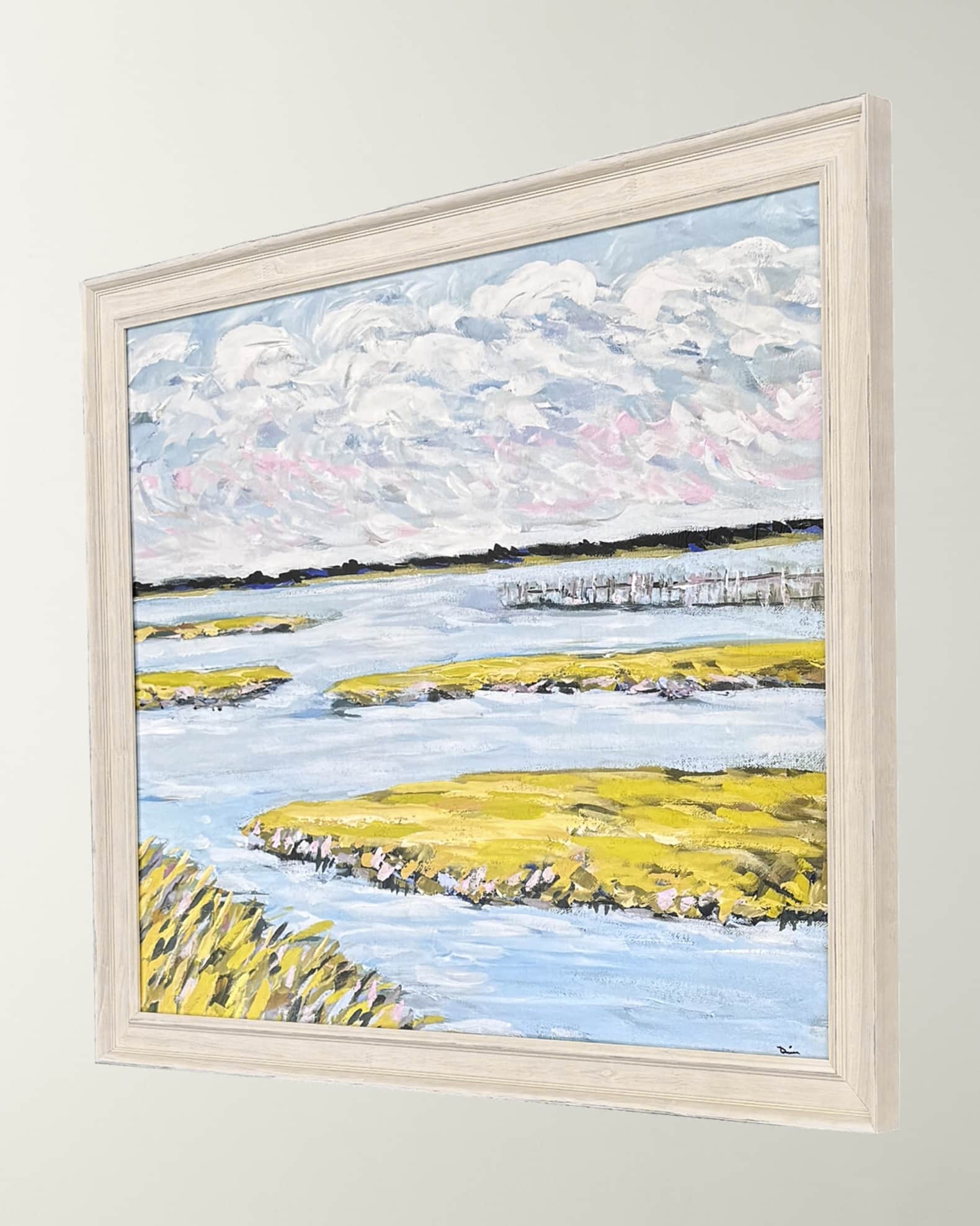 "Marsh Day" Hand-Embellished Giclee by Maren Devine | Neiman Marcus