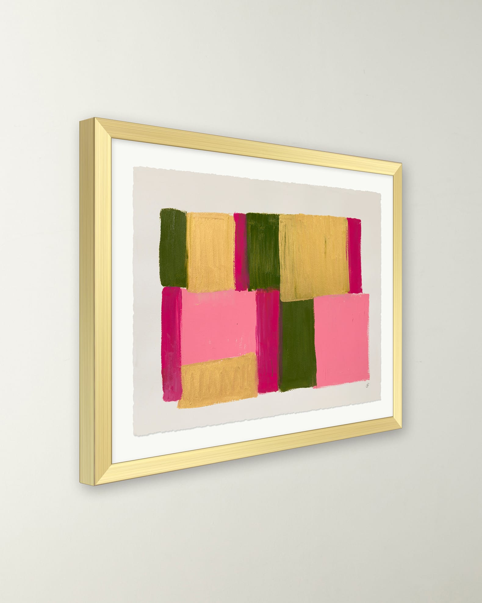 RFA Fine Art "Golden Peony 1" Framed Acrylic Painting by Deborah Fine ...