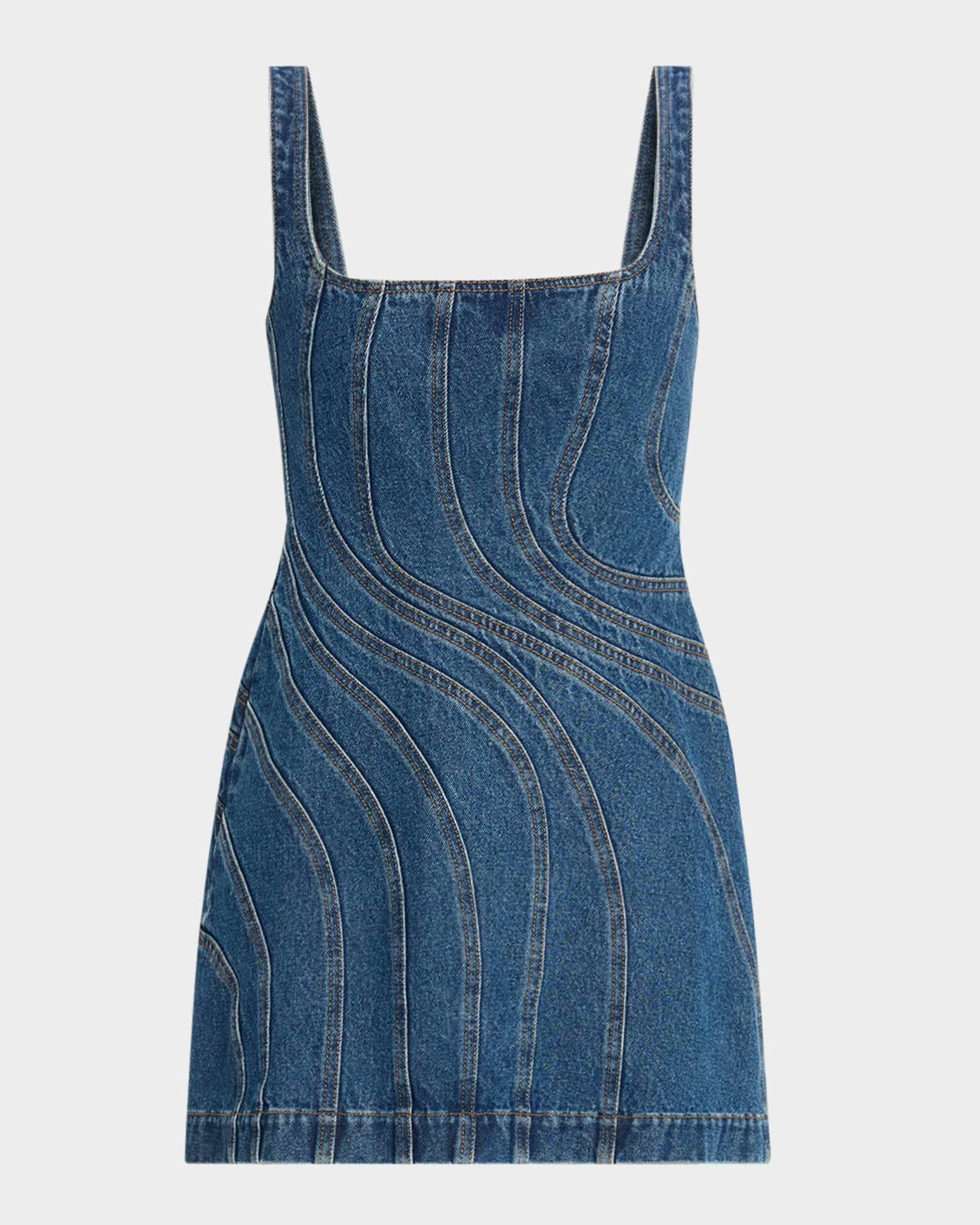 Acler Renhold Denim Mini Dress | Neiman Marcus