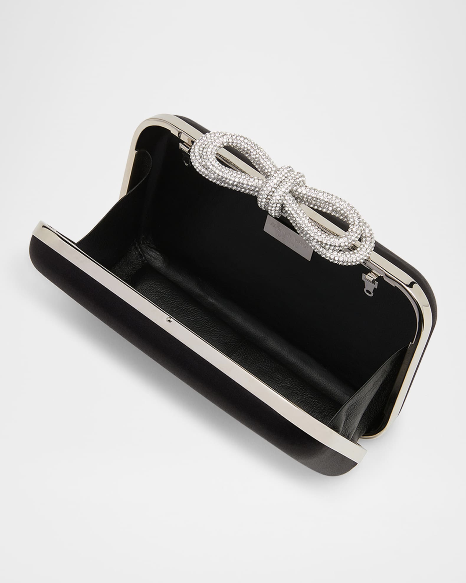 MACH & MACH Double Bow Satin Clutch Bag | Neiman Marcus