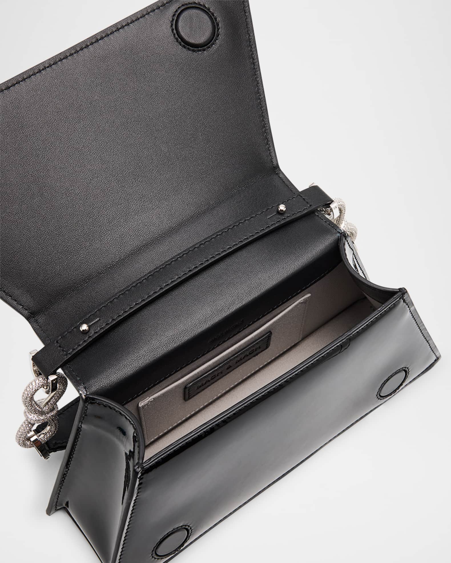 MACH & MACH Samantha Double Bow Patent Leather Shoulder Bag | Neiman Marcus