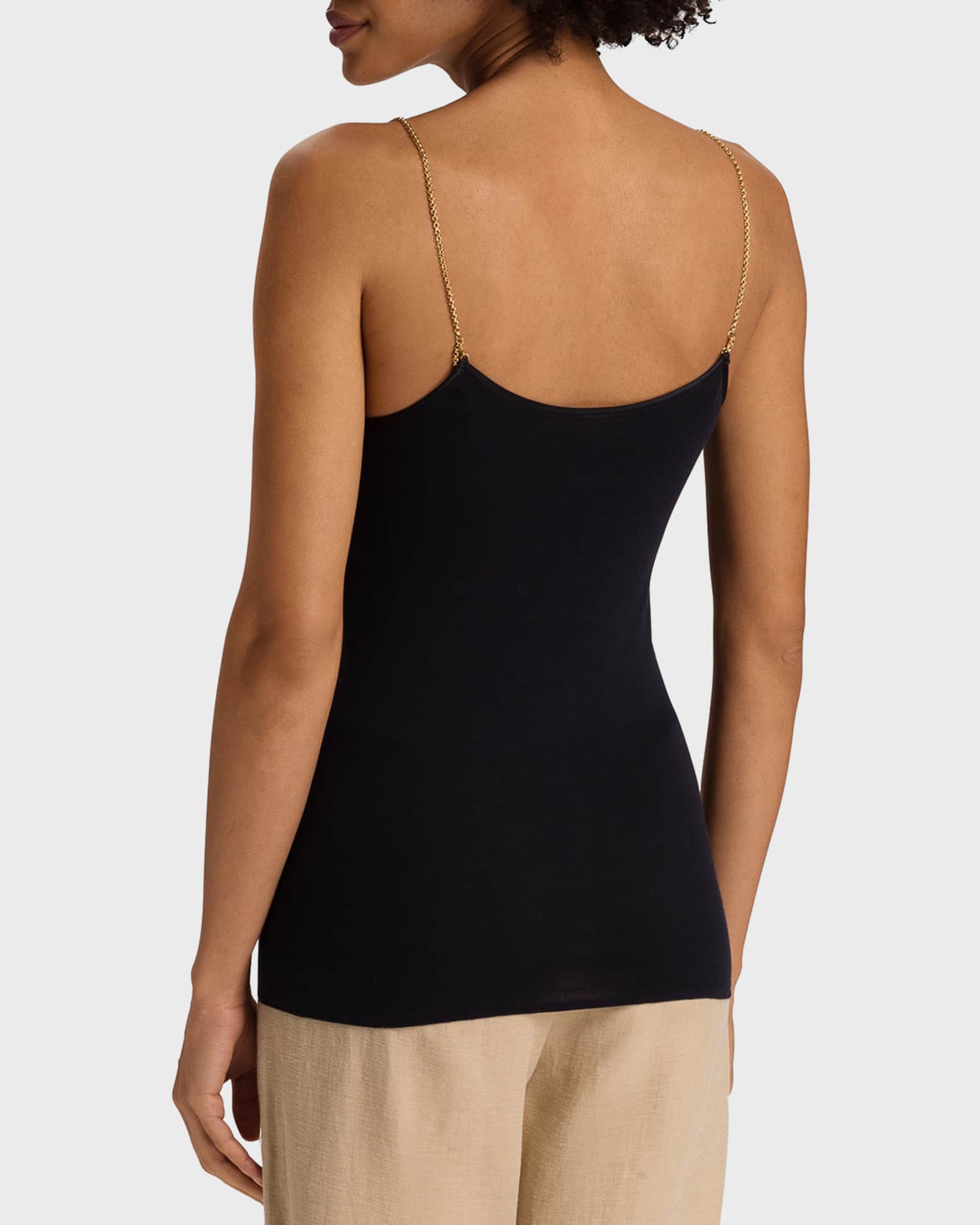 Hanro Chain-Strap Cotton Cami | Neiman Marcus