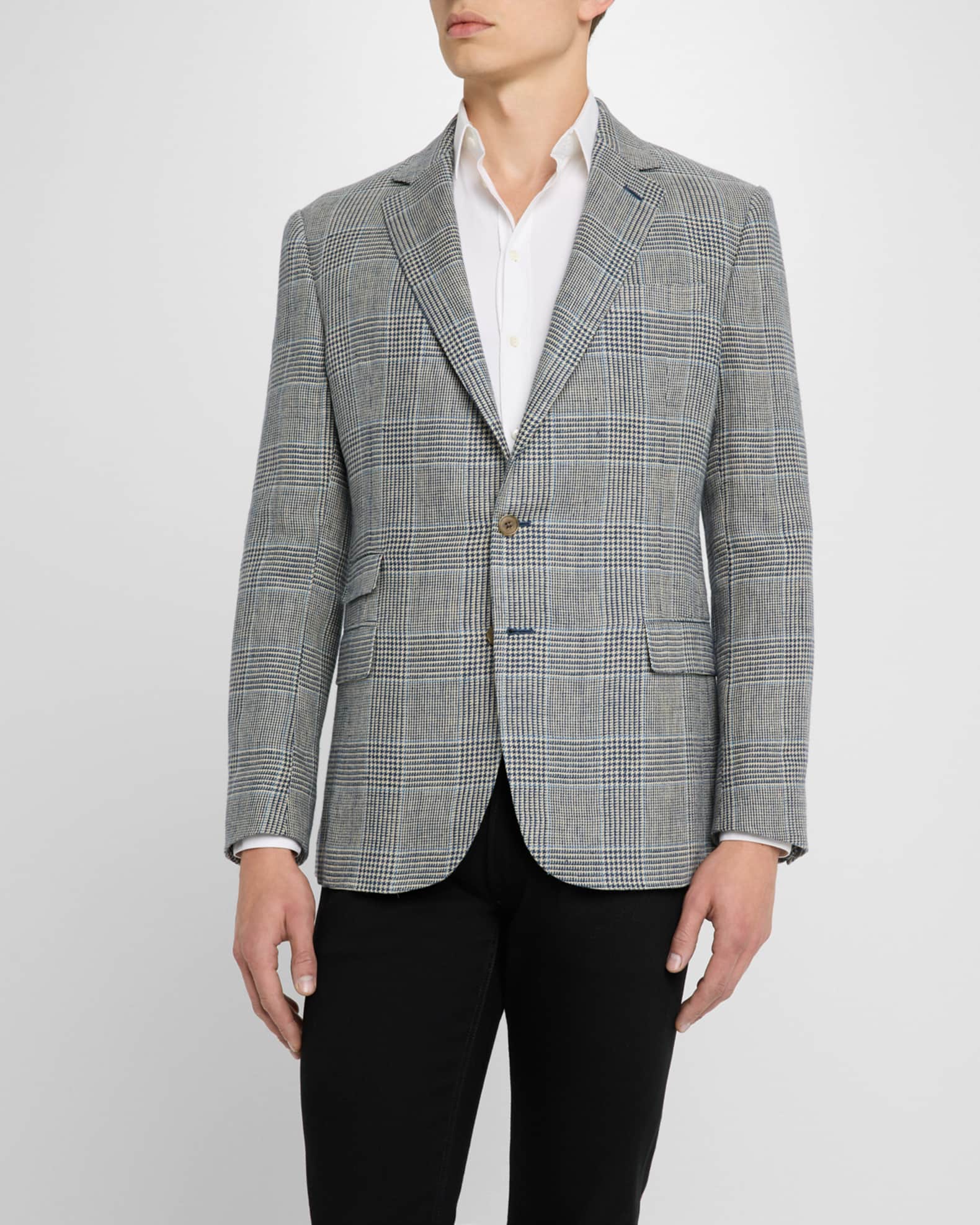 Ralph Lauren Purple Label Men's Kent Glen Plaid Linen Sport Coat ...