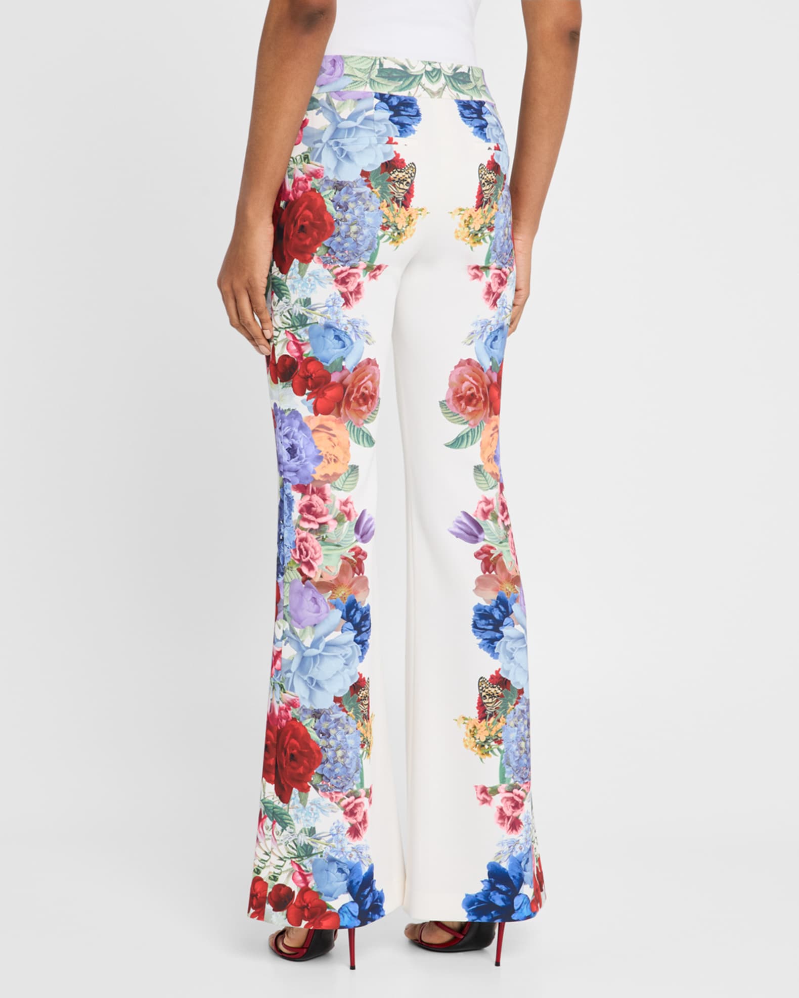 Alice + Olivia Andrew Mid-Rise Bootcut Slim Pants | Neiman Marcus