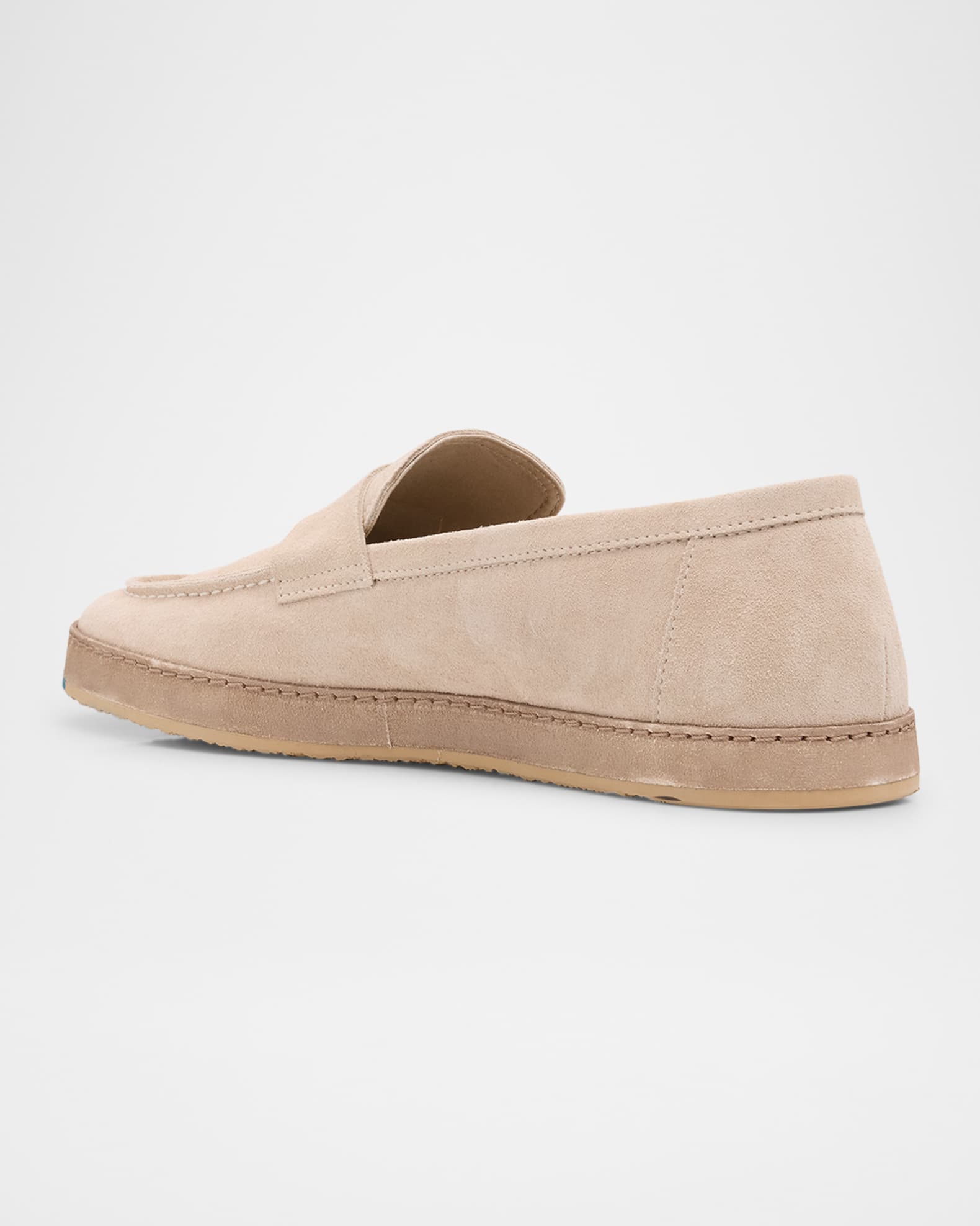 Brunello Cucinelli Men's Hybrid Suede Penny Loafers | Neiman Marcus