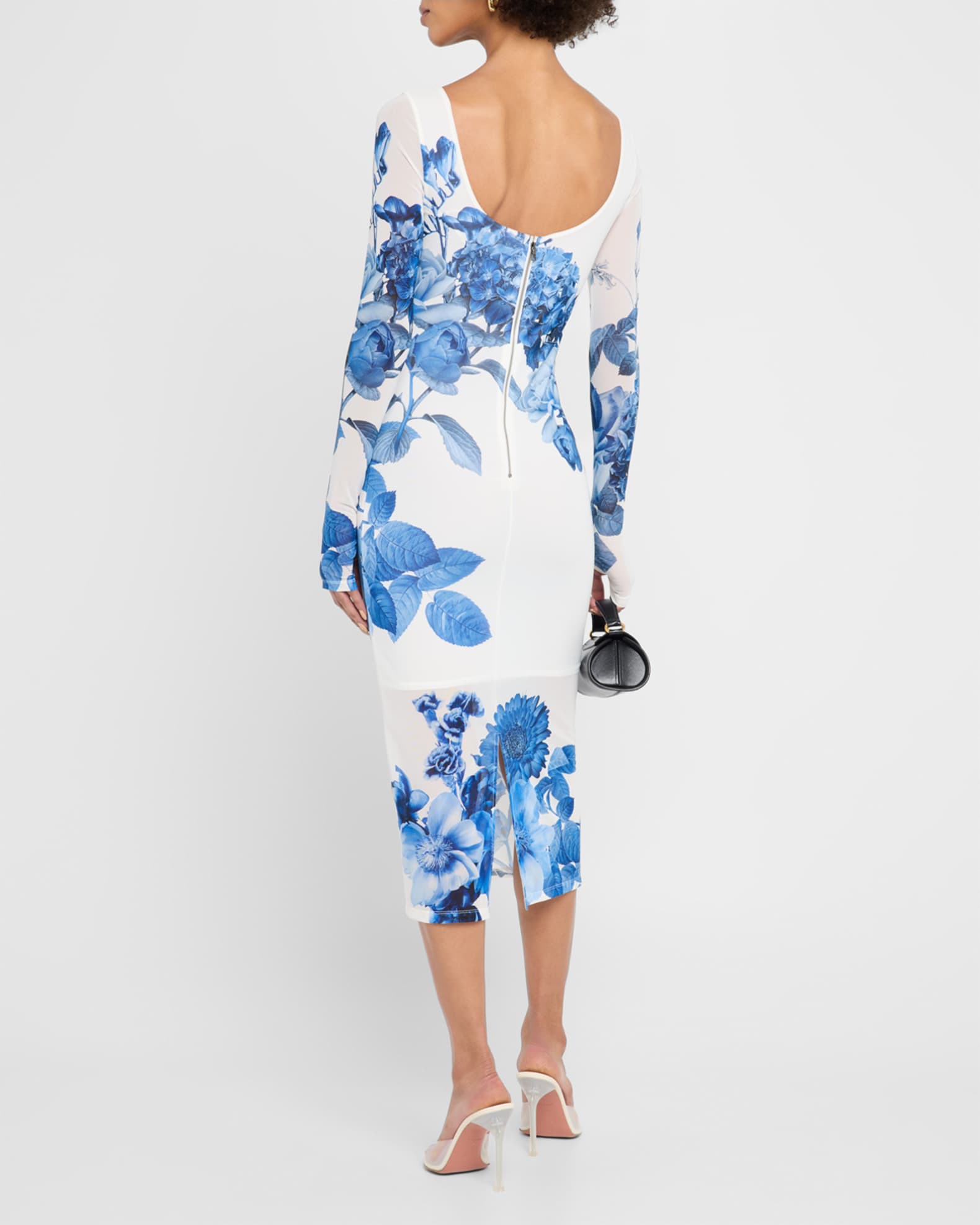 Alice + Olivia Delora Scoop-Neck Ankle Dress | Neiman Marcus