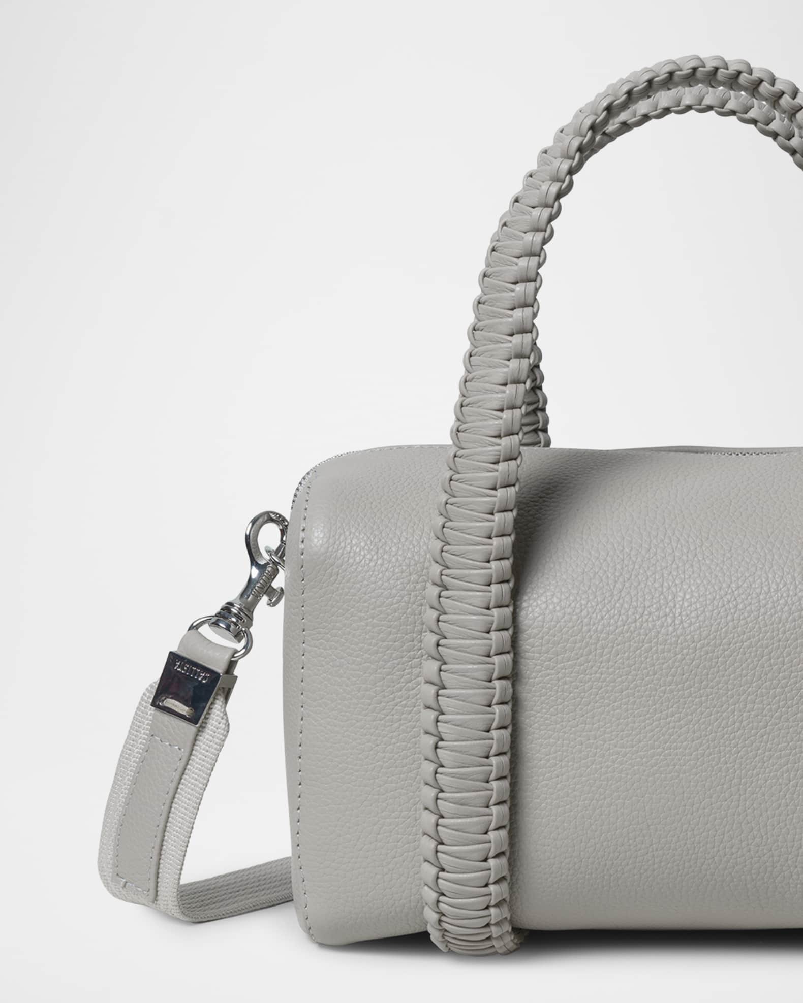 Callista Medium Bowling Leather Top-Handle Bag | Neiman Marcus