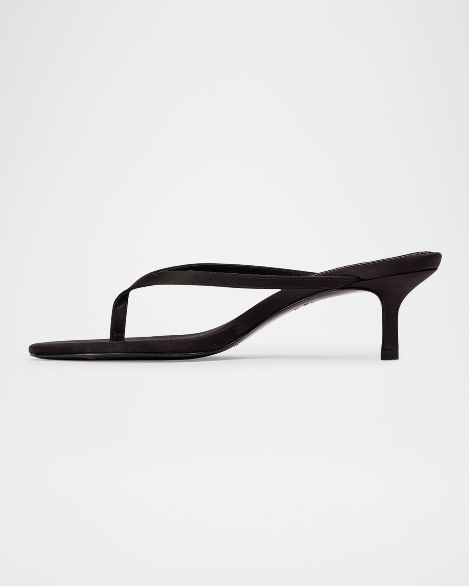 Black Suede Studio Tash Fabric Thong Slide Sandals | Neiman Marcus