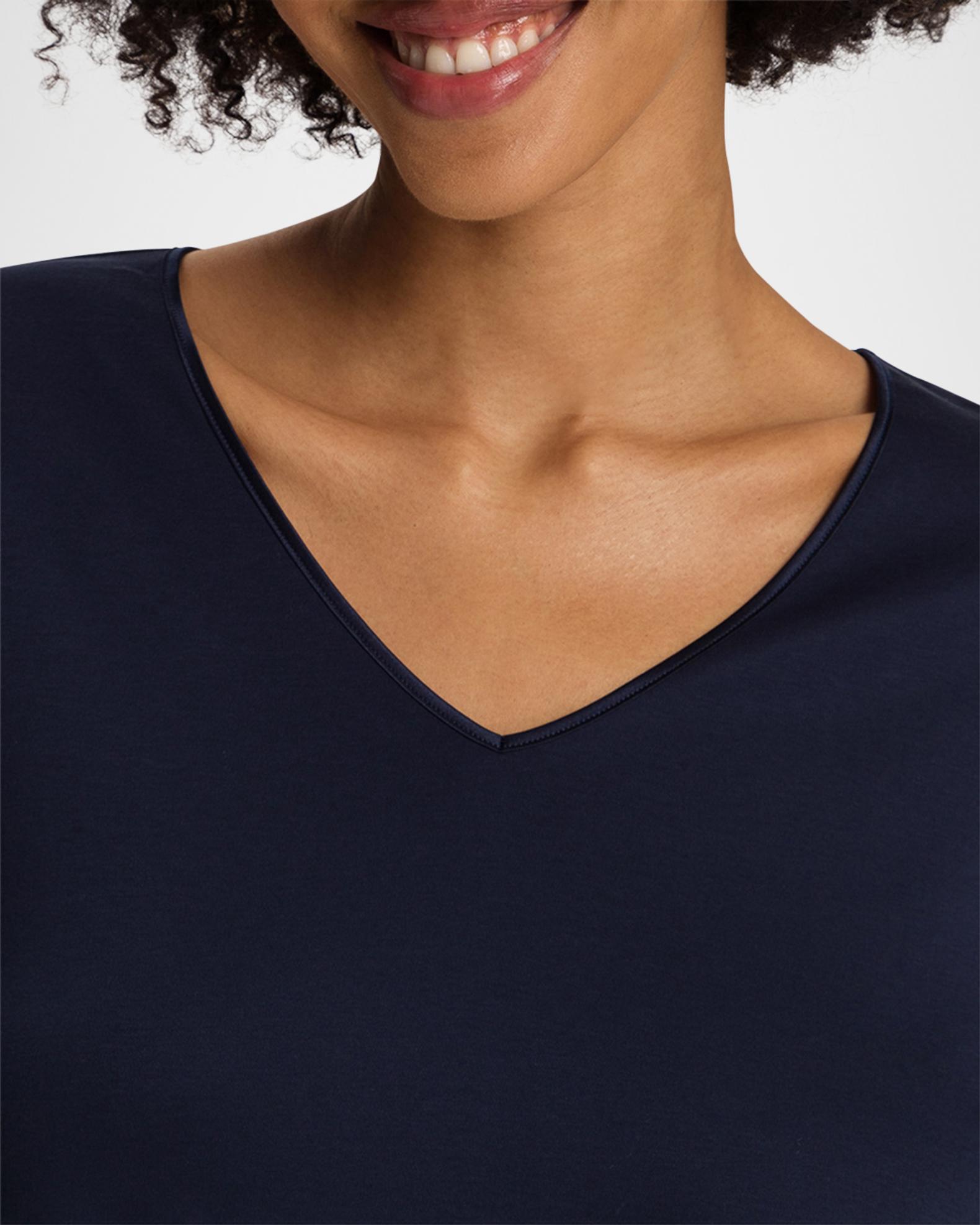 Hanro Silk-Trim Mercerized Cotton Pajama Set | Neiman Marcus