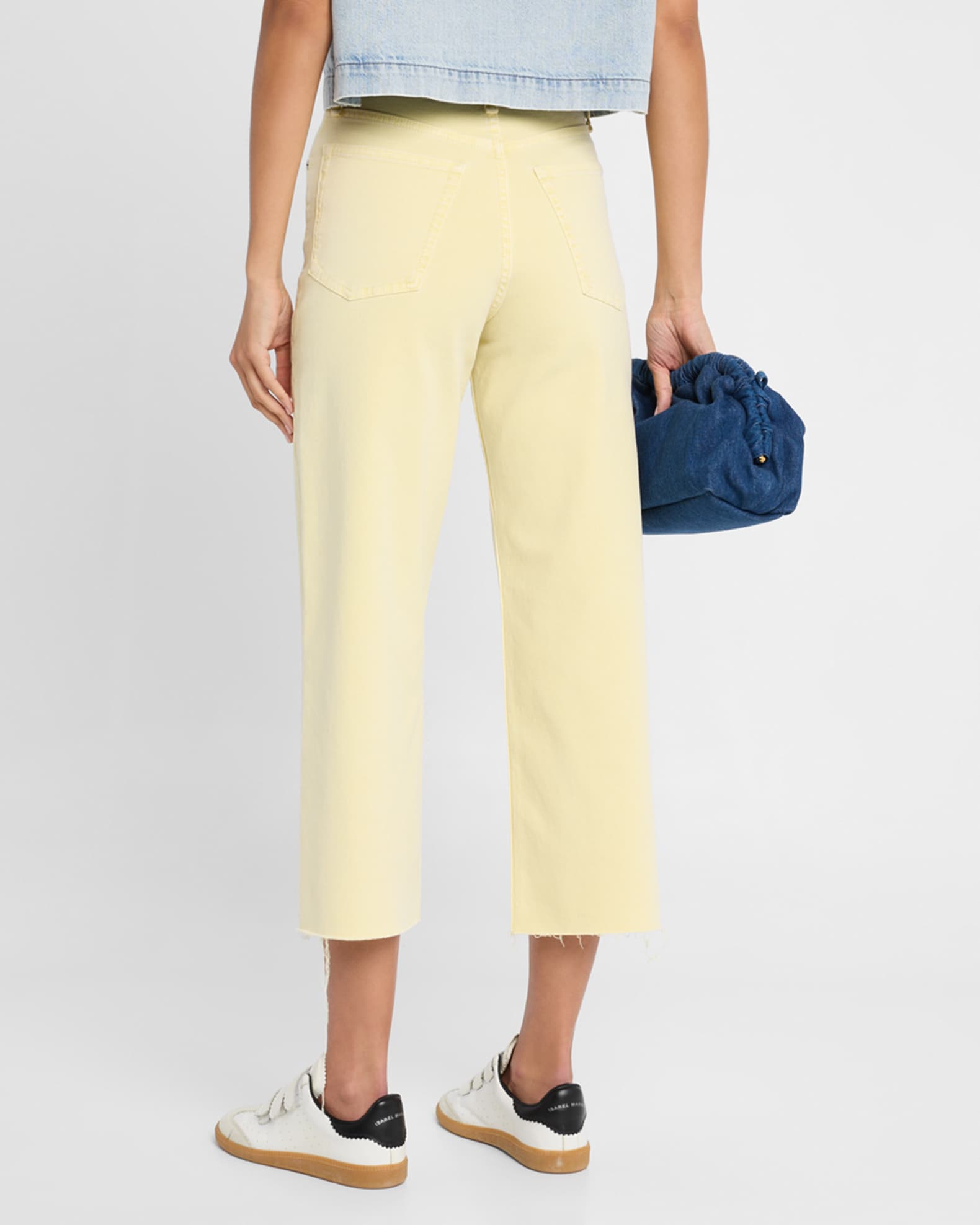 Rag & Bone Andi High-Rise Wide-Leg Ankle Jeans | Neiman Marcus