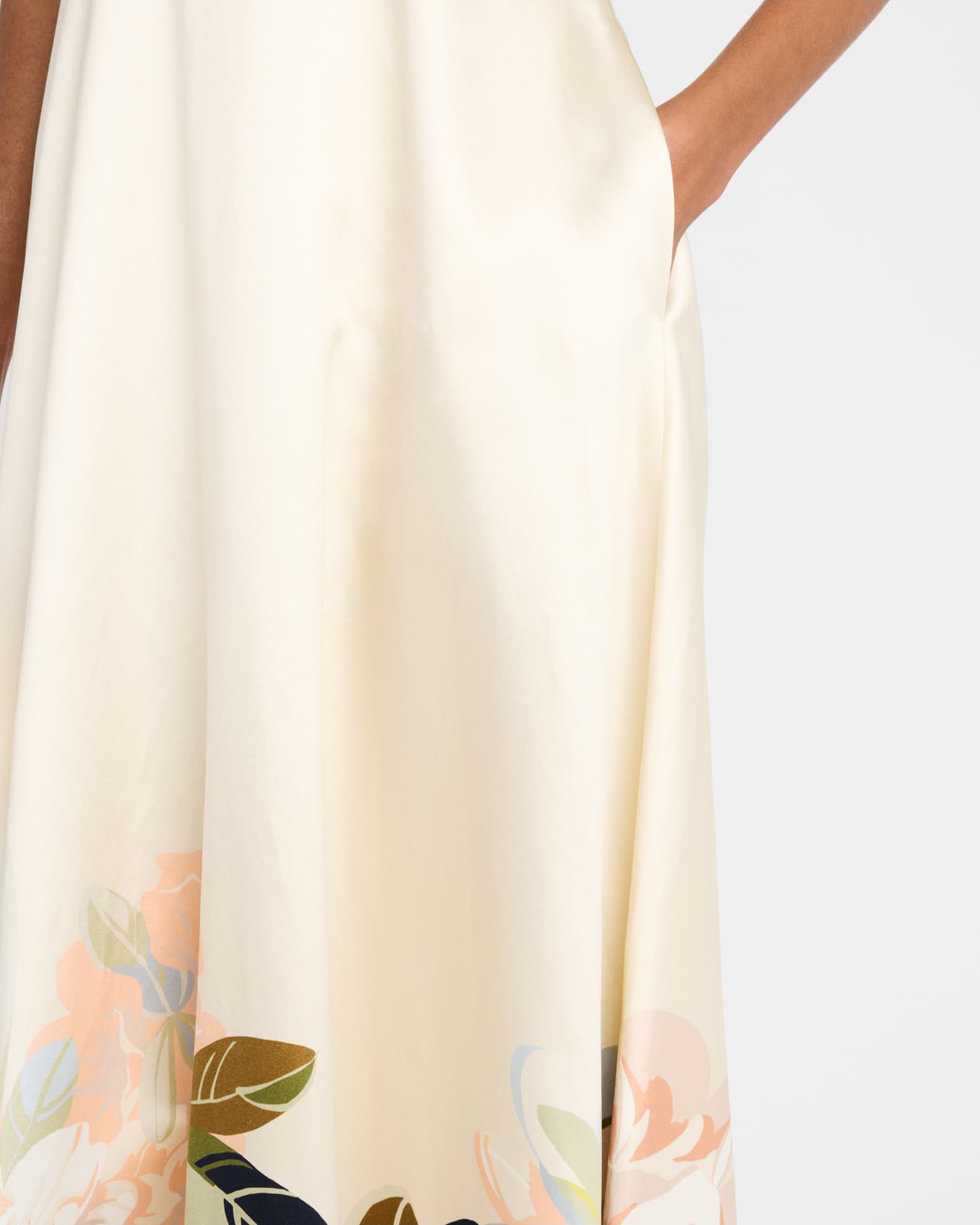 Adam Lippes Alienor Floral Print Duchess Satin Dress | Neiman Marcus