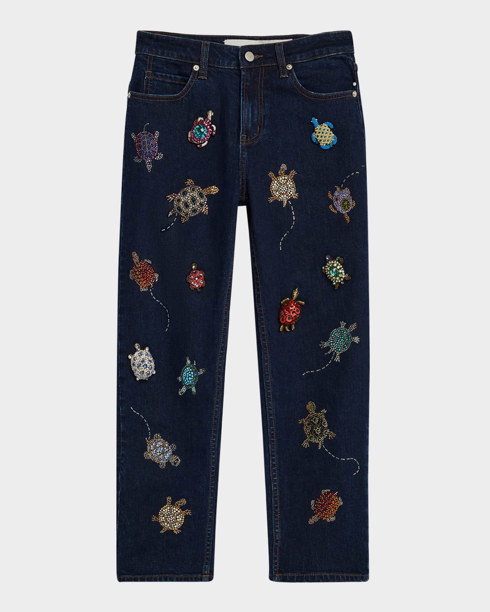 Libertine Turtle Time Straight-Leg Ankle Boyfriend Jeans | Neiman Marcus