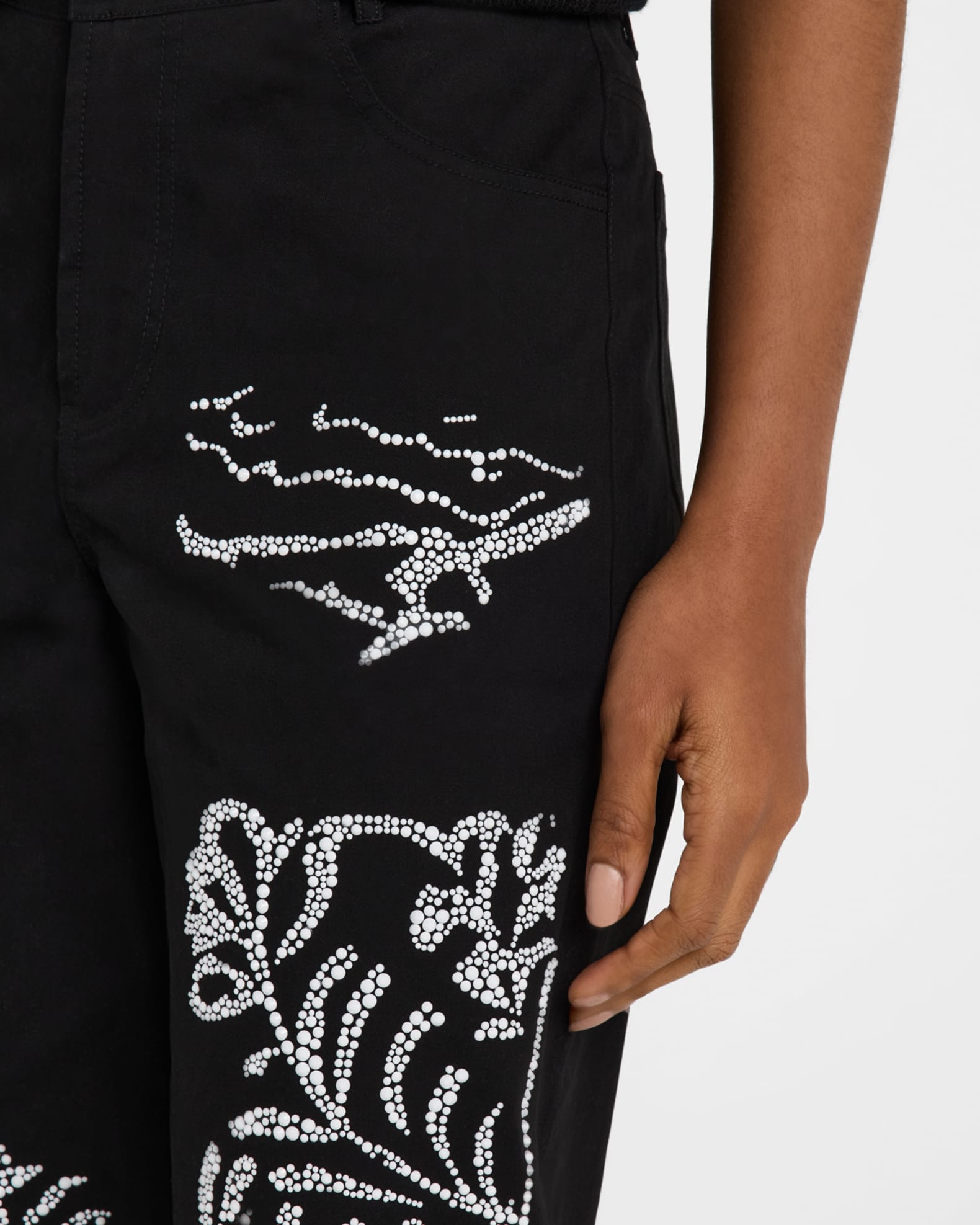 Libertine Still Life Crystal Wide-Leg Crop Pants | Neiman Marcus