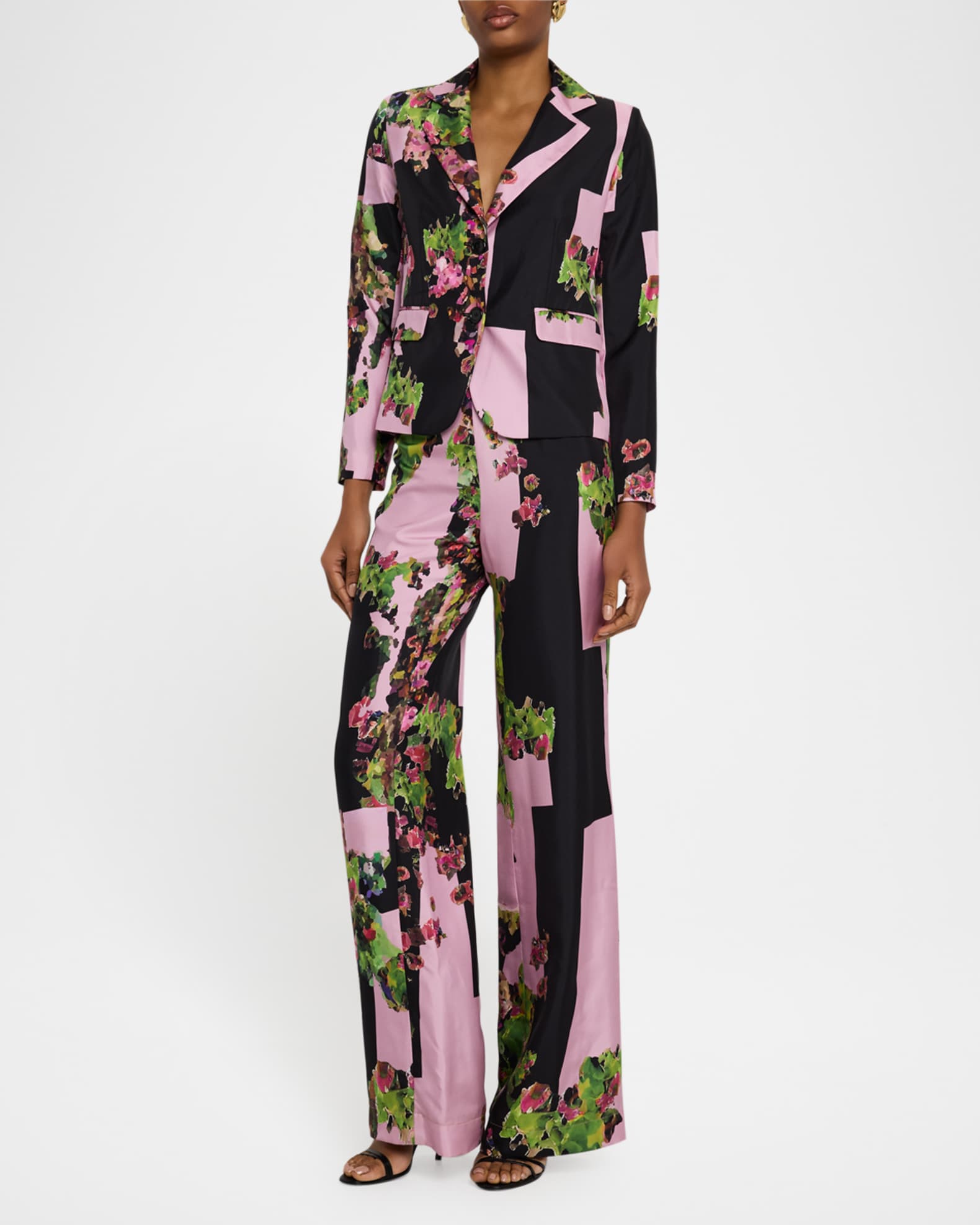 Libertine Pink London Terrace Single-Breasted Short Jacket | Neiman Marcus