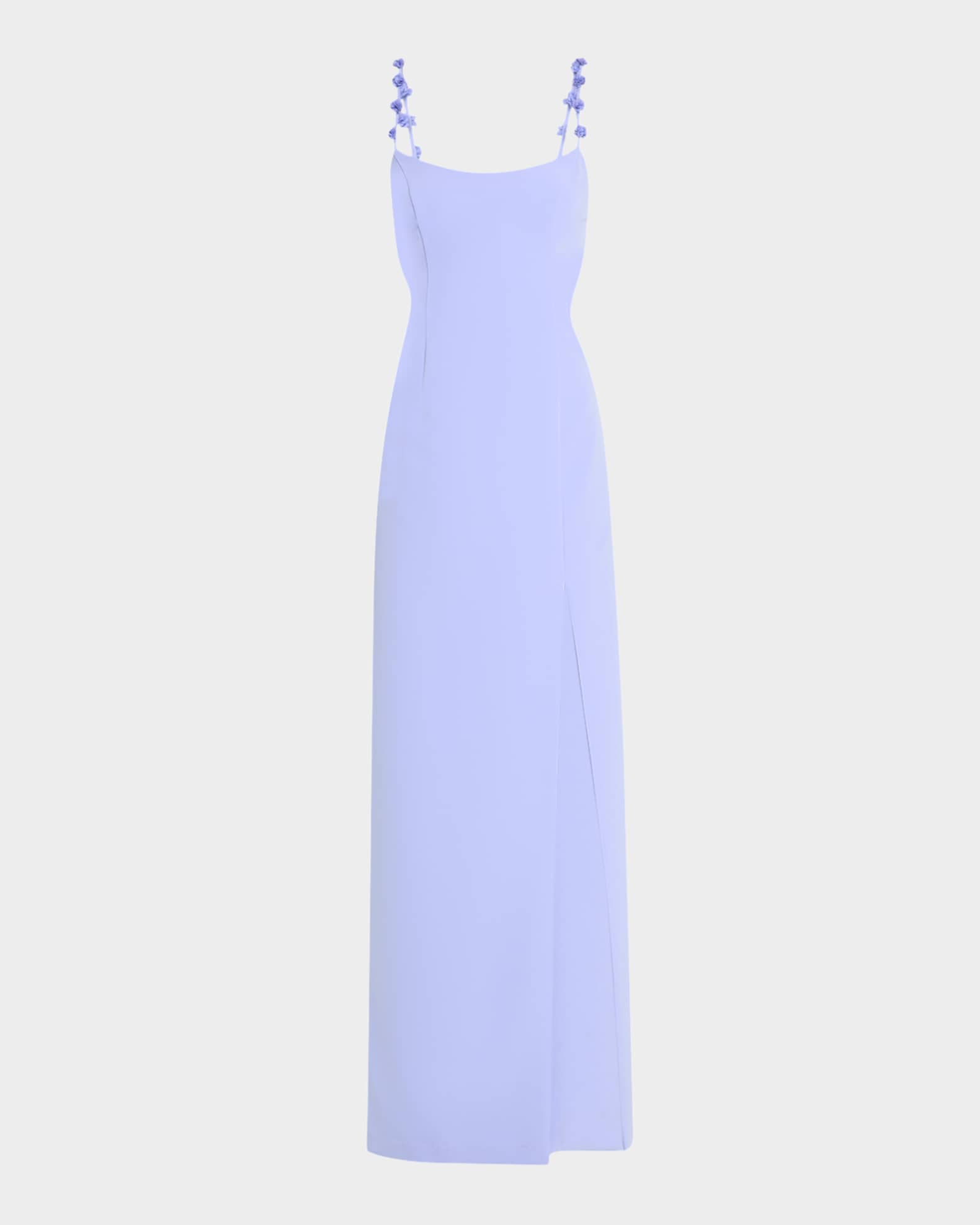 Liv Foster Emma Cutout Floral Applique Column Gown | Neiman Marcus