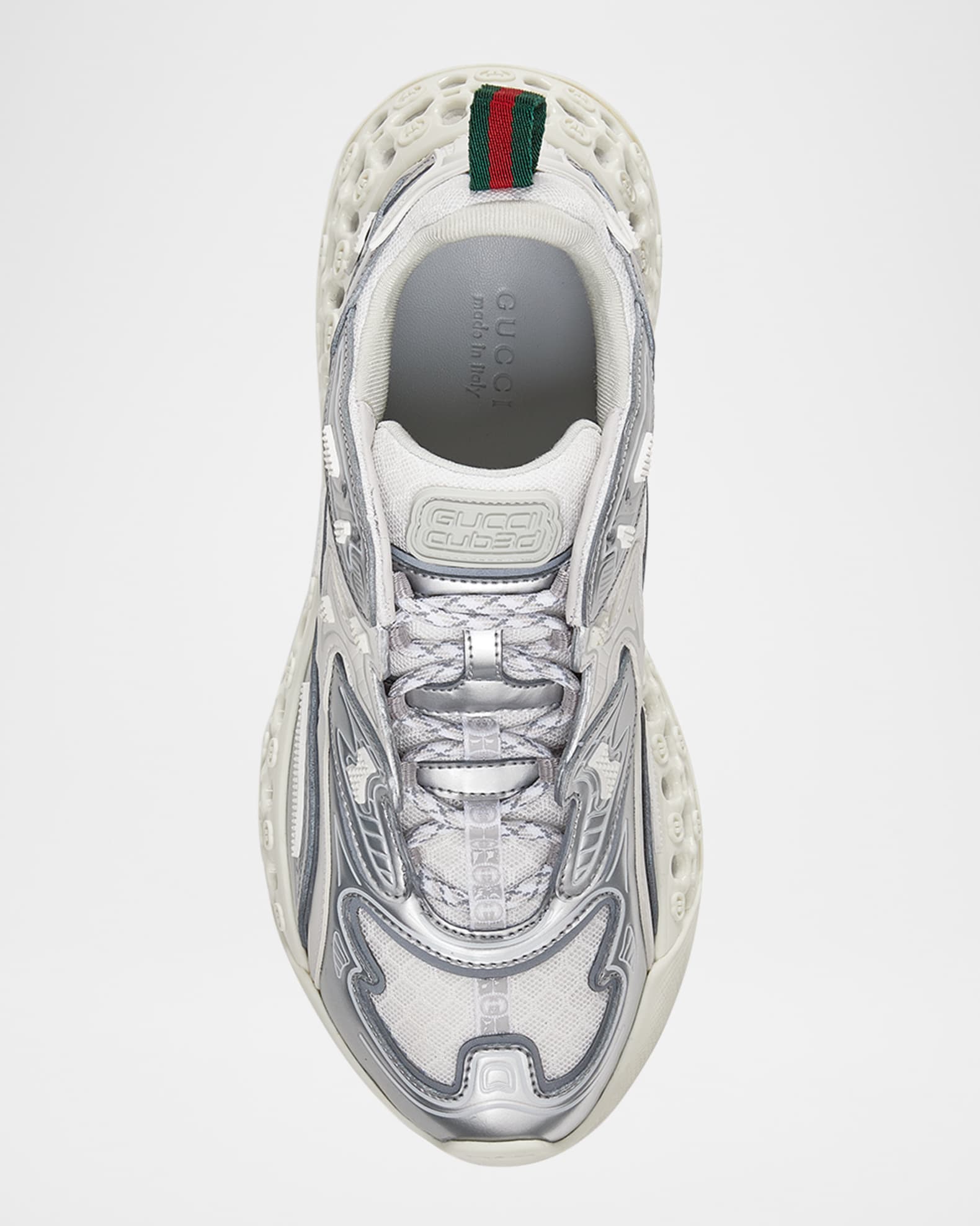 Gucci GG cub3d Matte Demetra and Mesh Runner Sneakers | Neiman Marcus