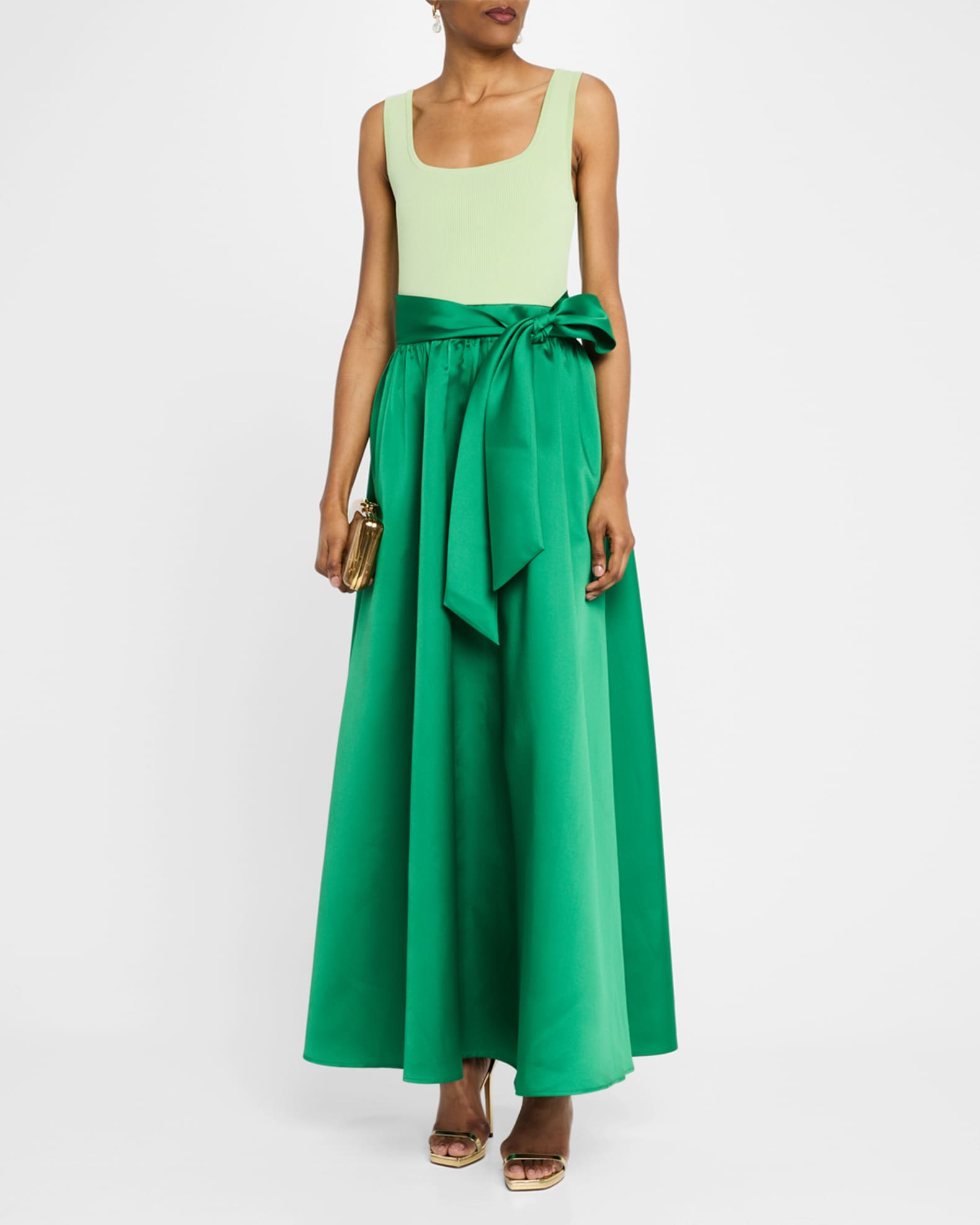 Mercer Two-Tone Mixed Media Gown | Neiman Marcus