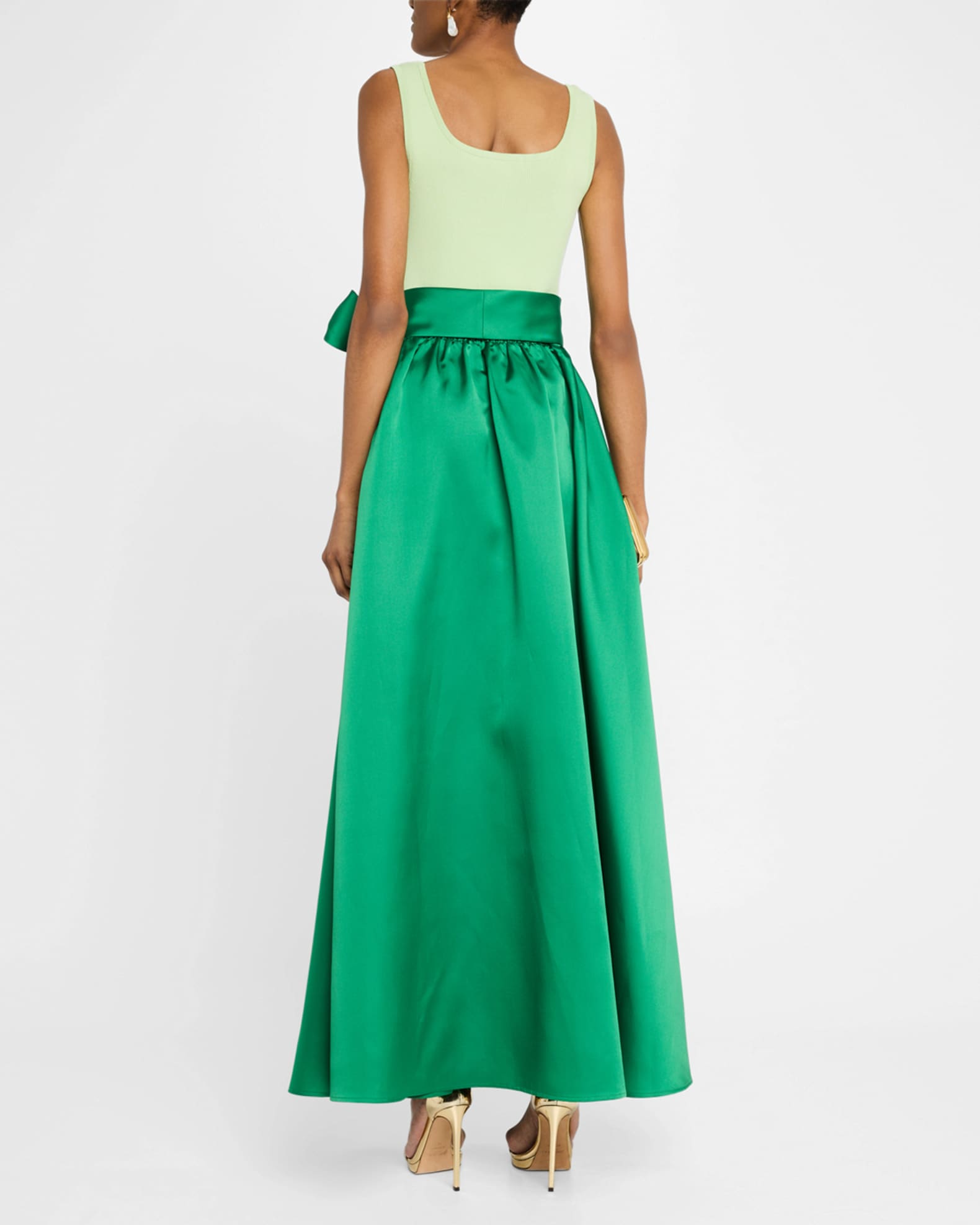 Mercer Two-Tone Mixed Media Gown | Neiman Marcus