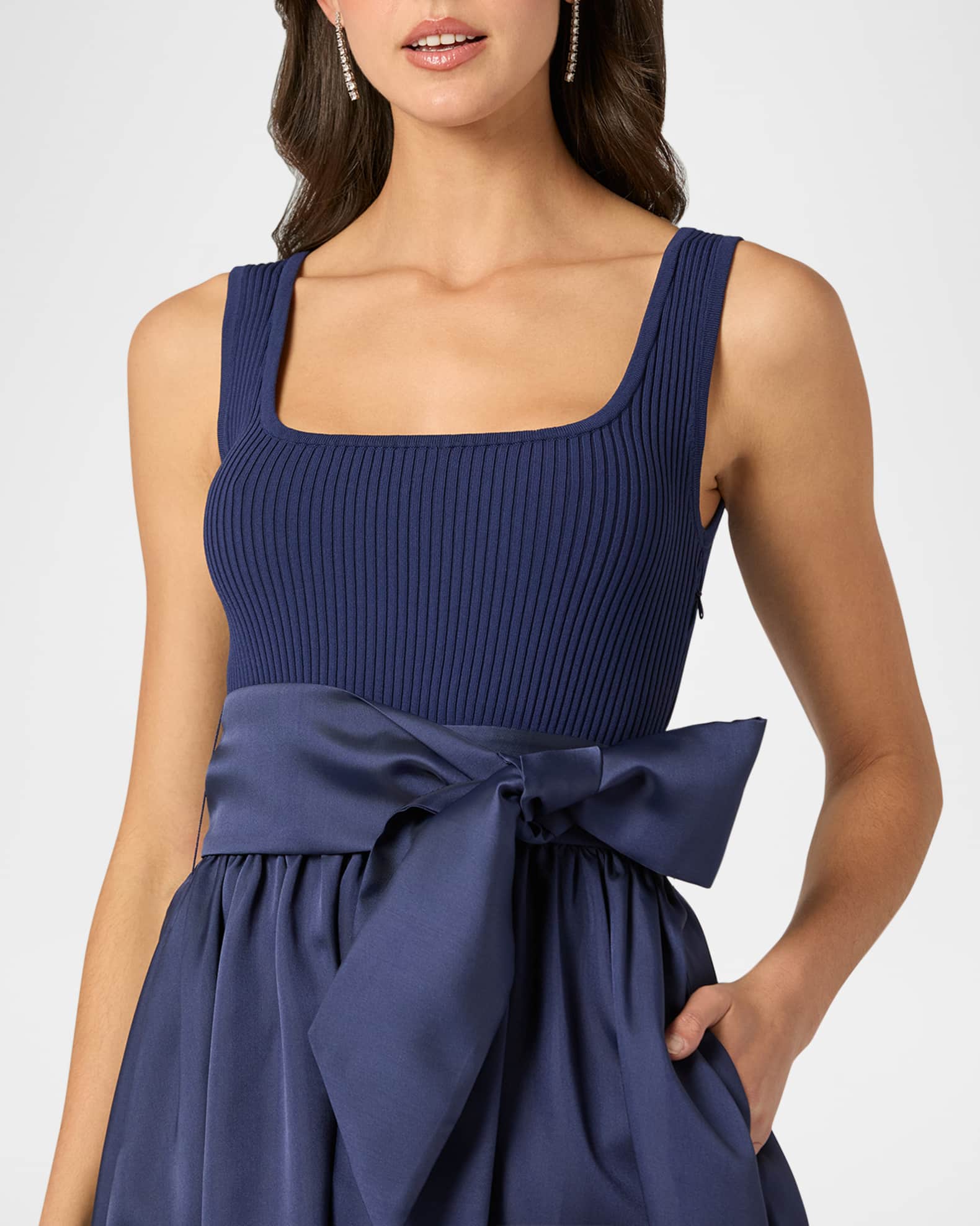 Mercer Two-Tone Mixed Media Gown | Neiman Marcus
