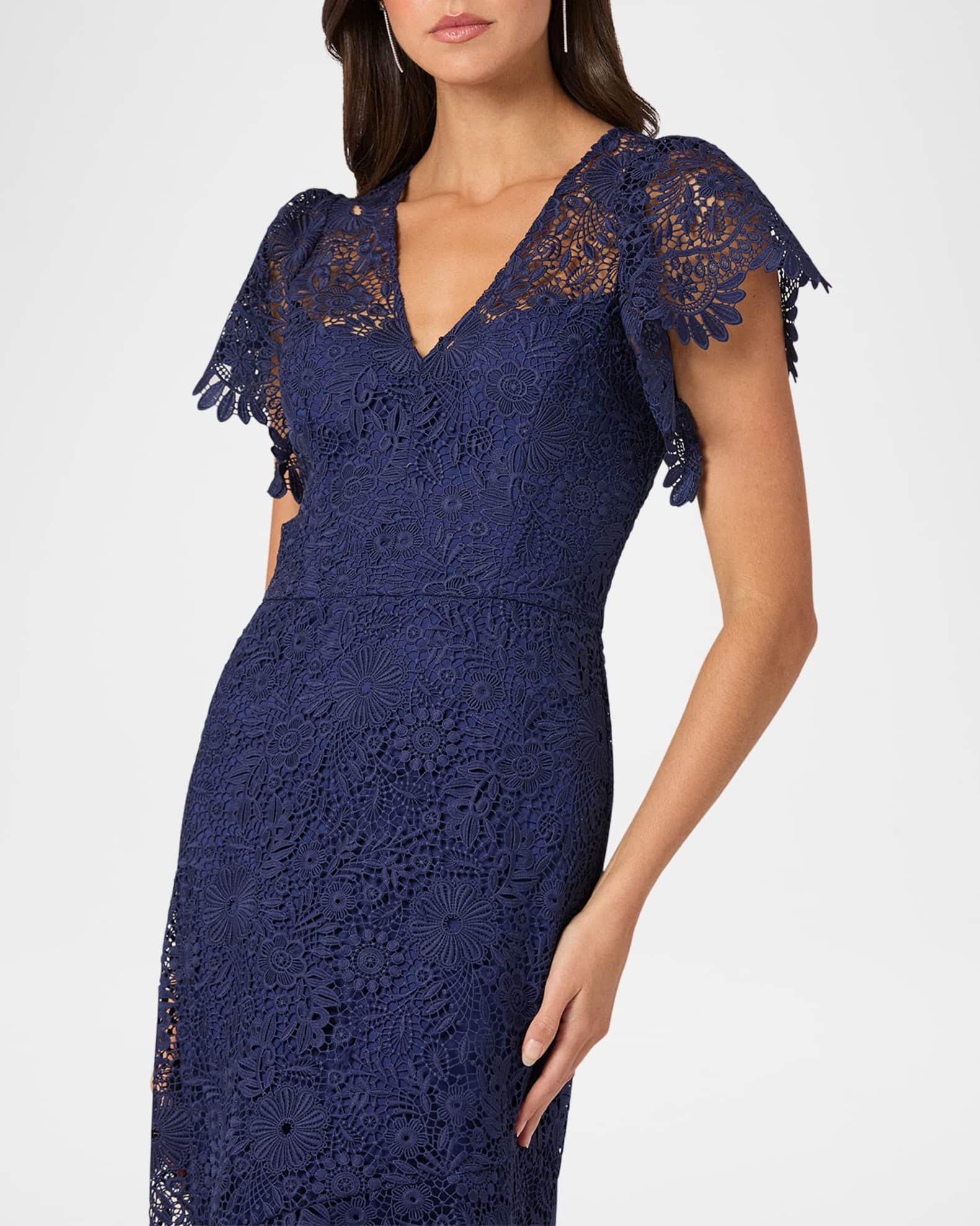Shoshanna Manuela A-Line Floral Lace Gown | Neiman Marcus