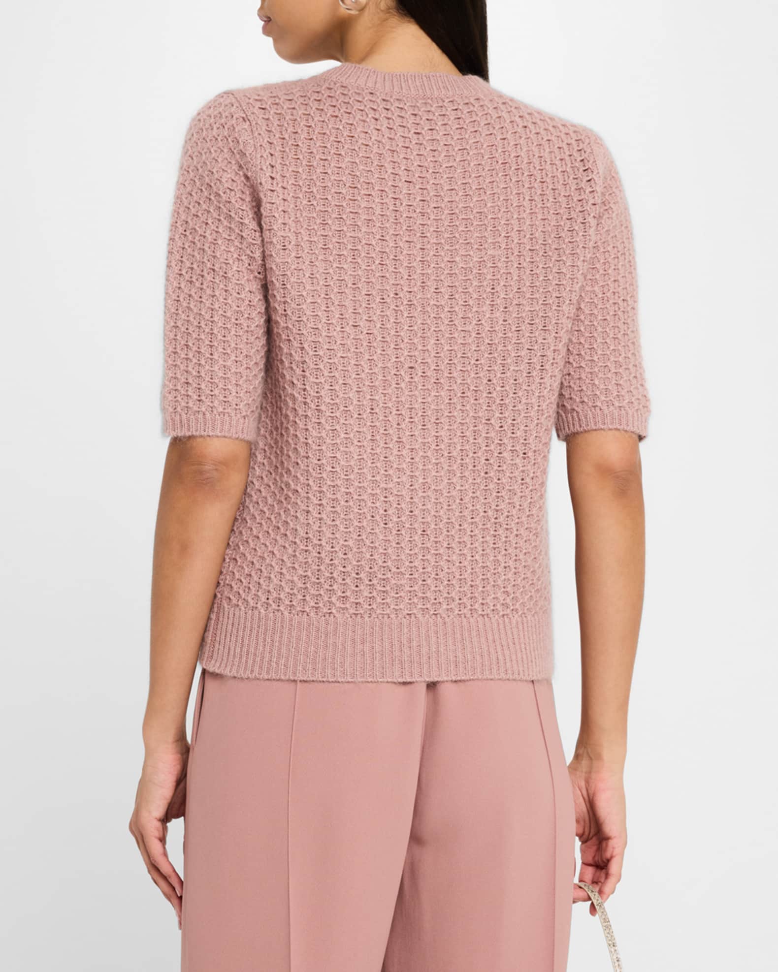 FABIANA FILIPPI Crewneck Wool-Mohair Knit Sweater | Neiman Marcus