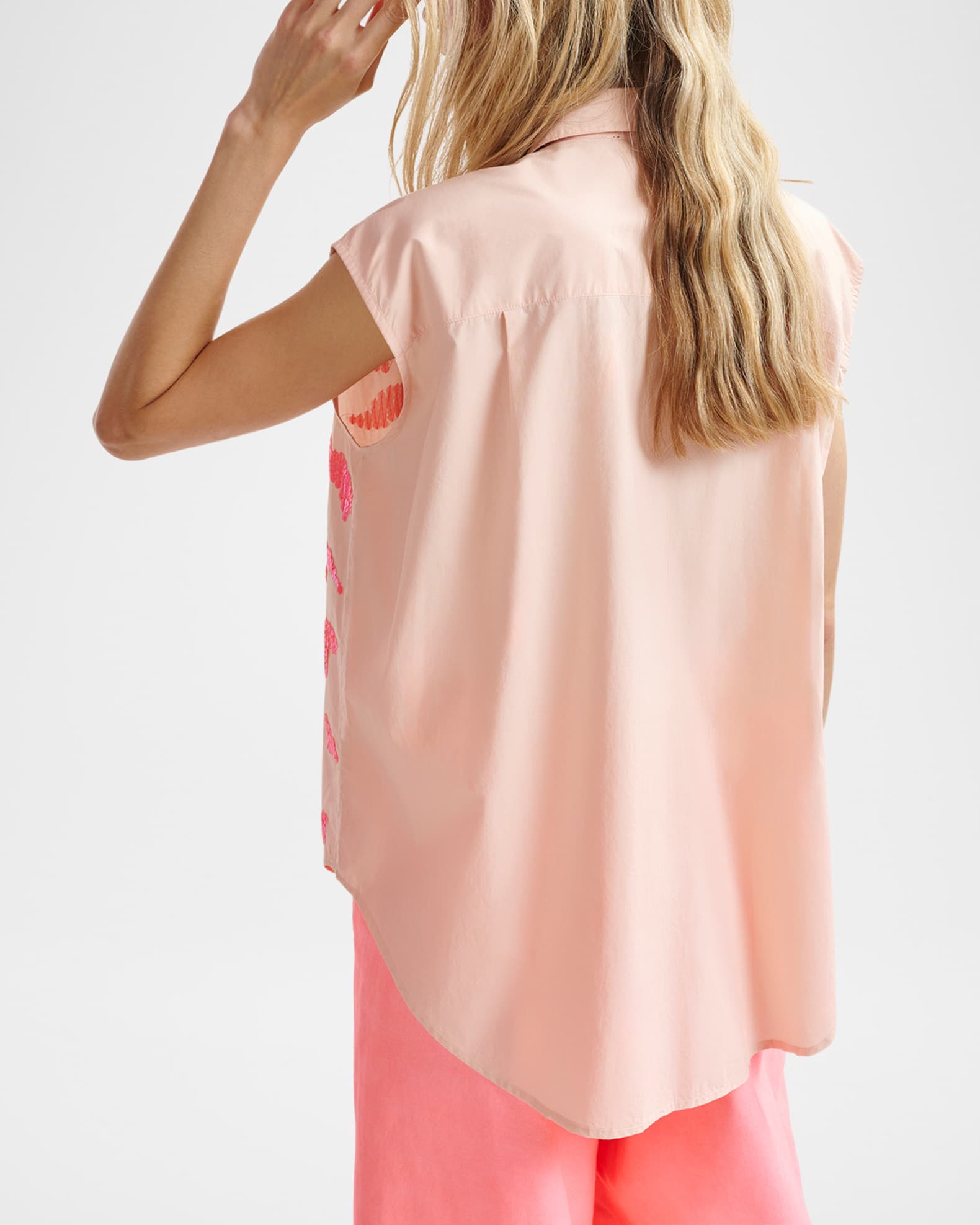 Essentiel Antwerp Hixie Sequined Zebra Sleeveless Shirt | Neiman Marcus