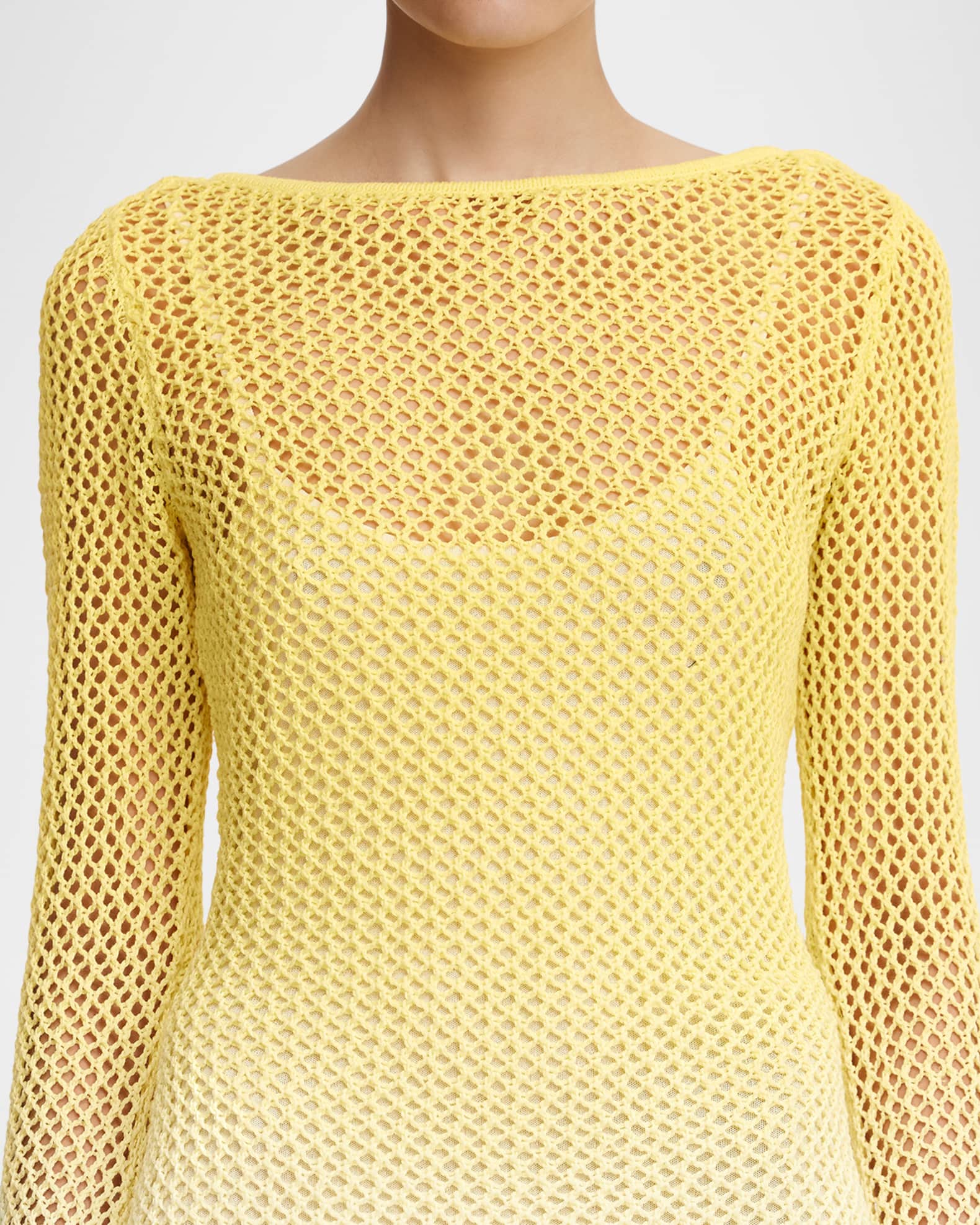 Significant Other Honey Long-Sleeve Net Mini Dress | Neiman Marcus