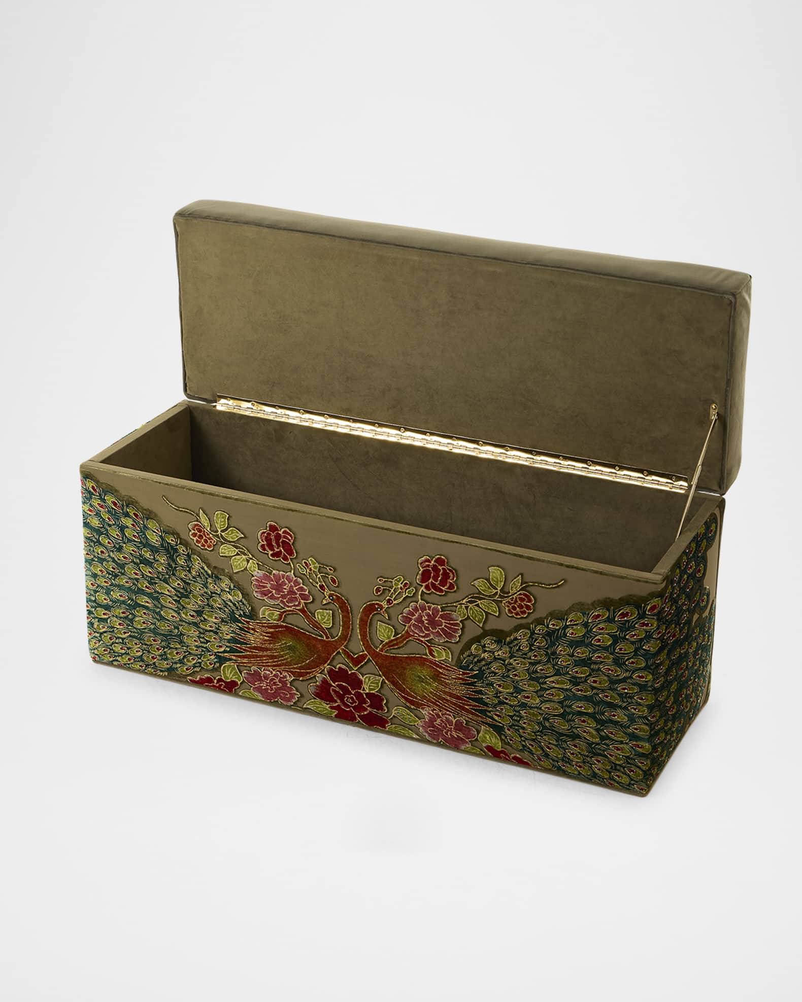 Haute House Peacock Refined Simplicity Storage Bench | Neiman Marcus