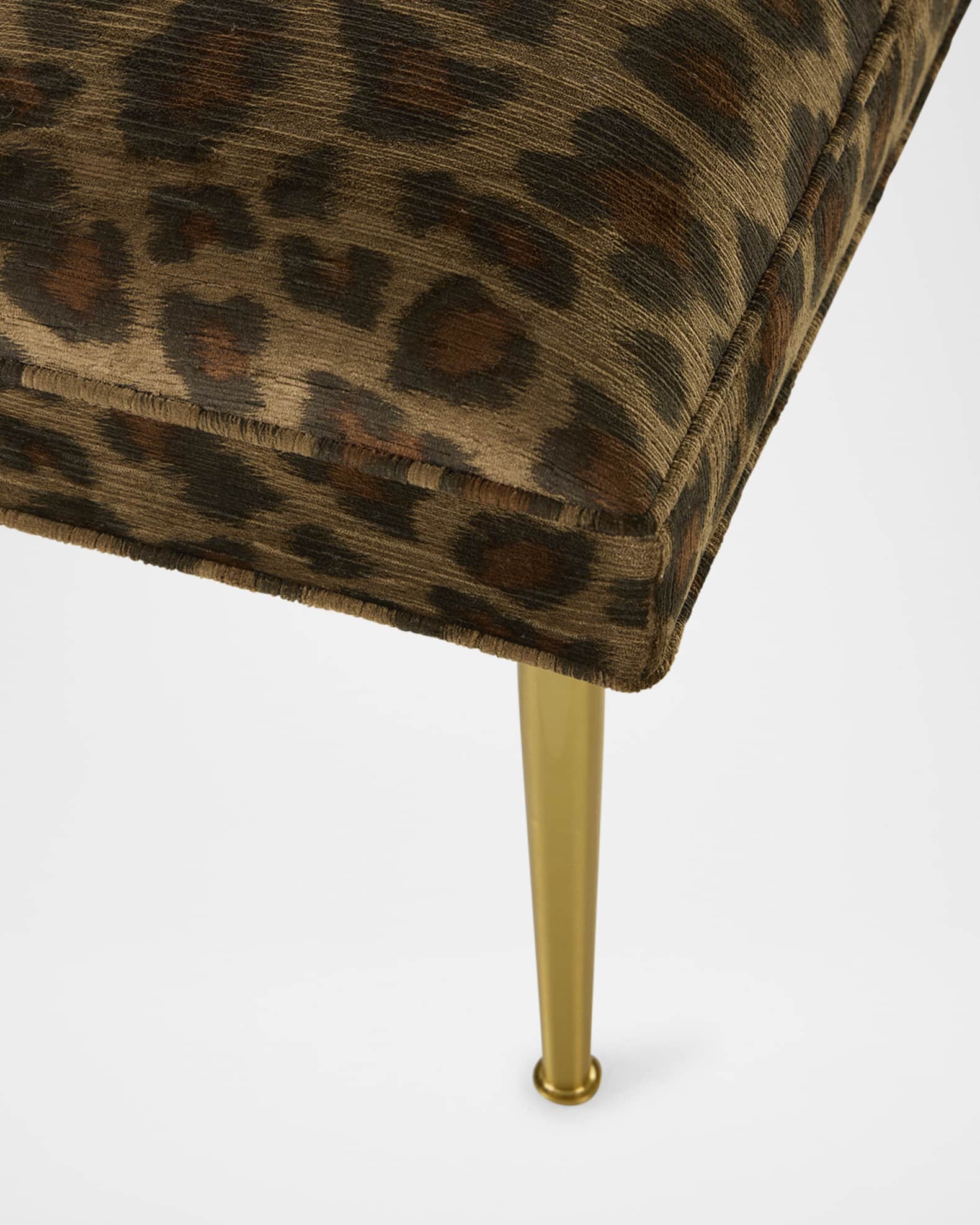 Haute House Kylee Leopard Bench, 42" | Neiman Marcus