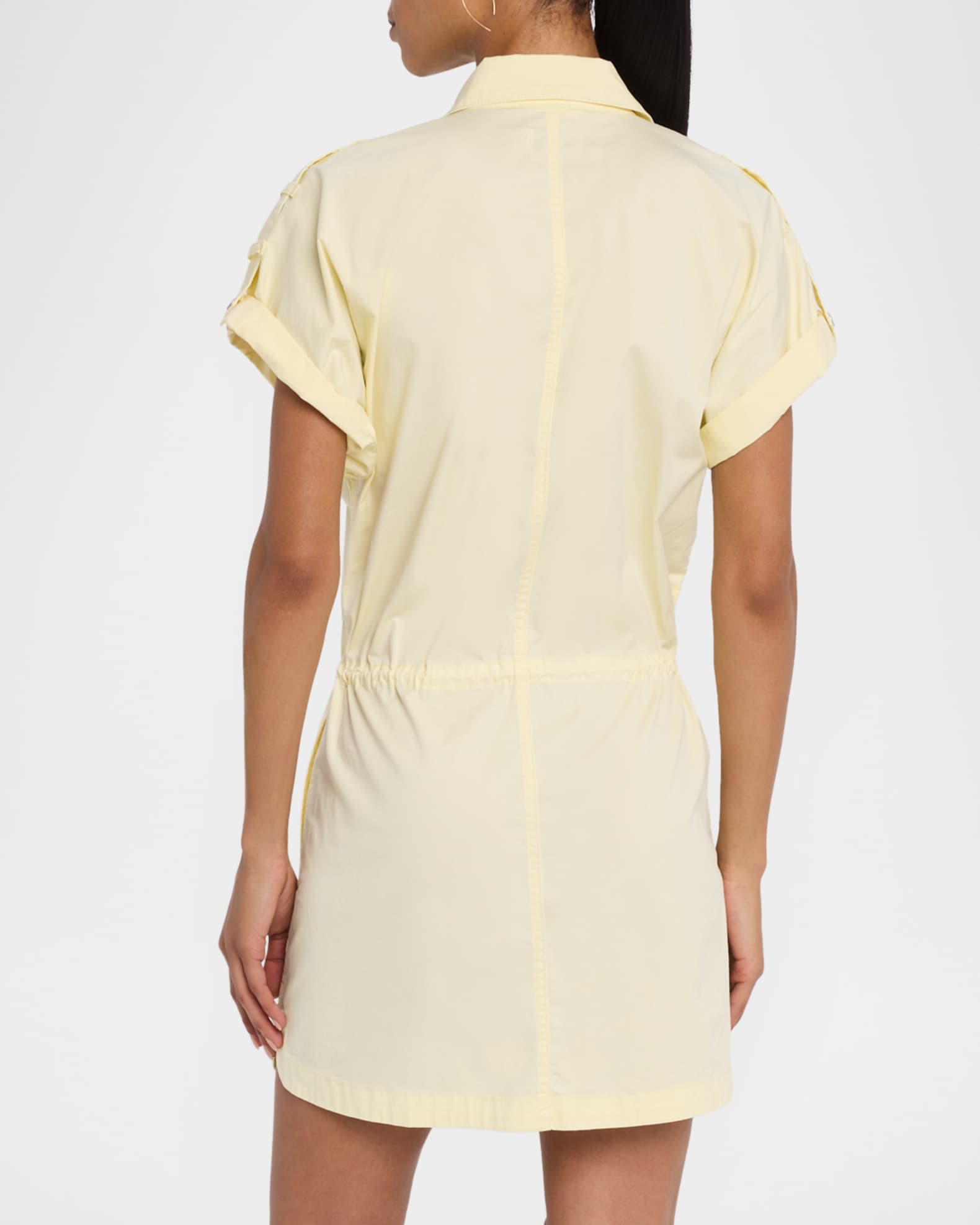 PISTOLA Meg Short-Sleeve Zip-Front Shirtdress | Neiman Marcus